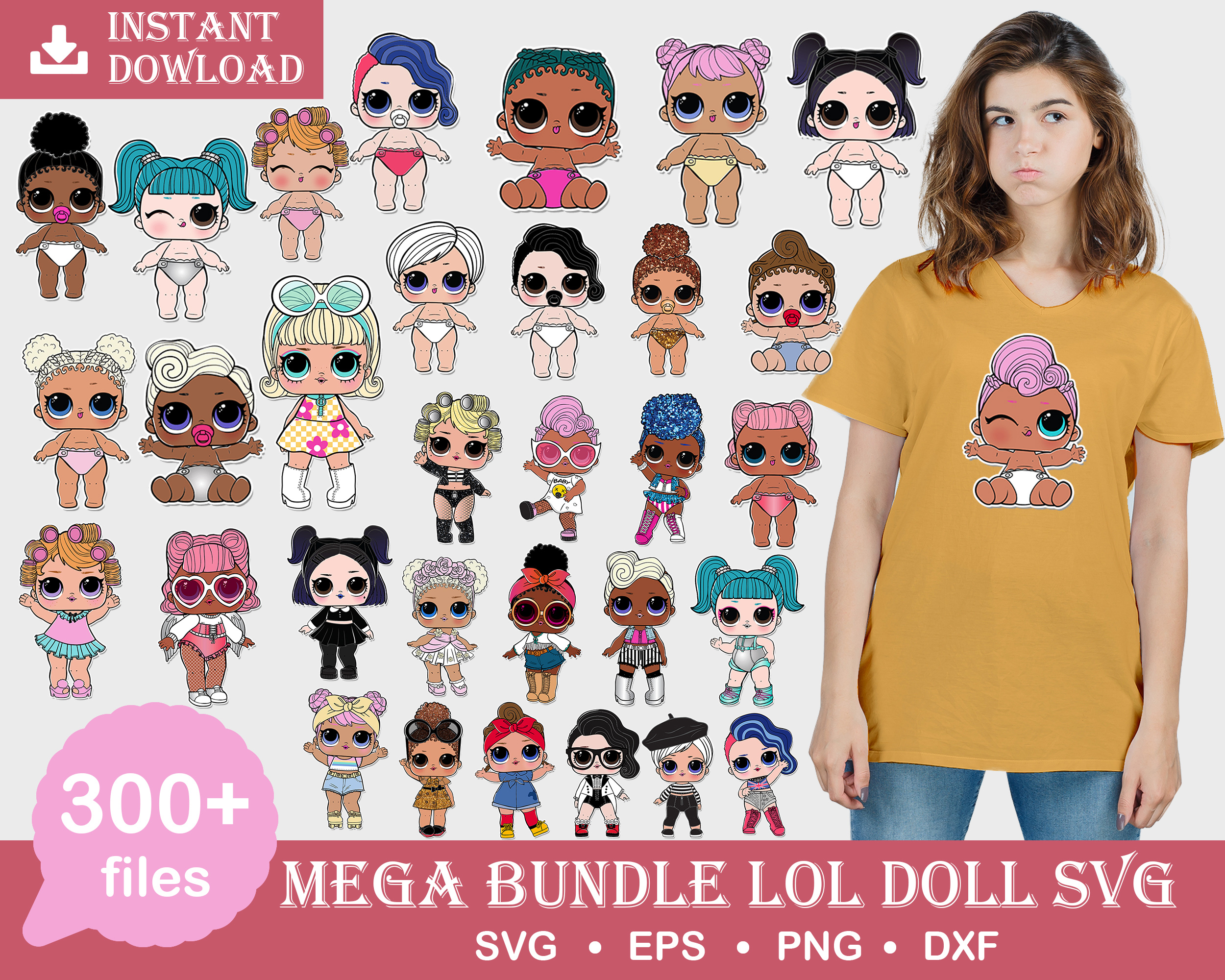 Lol Baby Bundle, Layered lol dollz, Baby Svg, cute baby, lol - Inspire ...