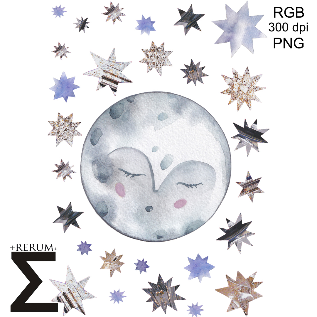 Moon and Stars Transparent Endless Background DIY Personal - Inspire Uplift