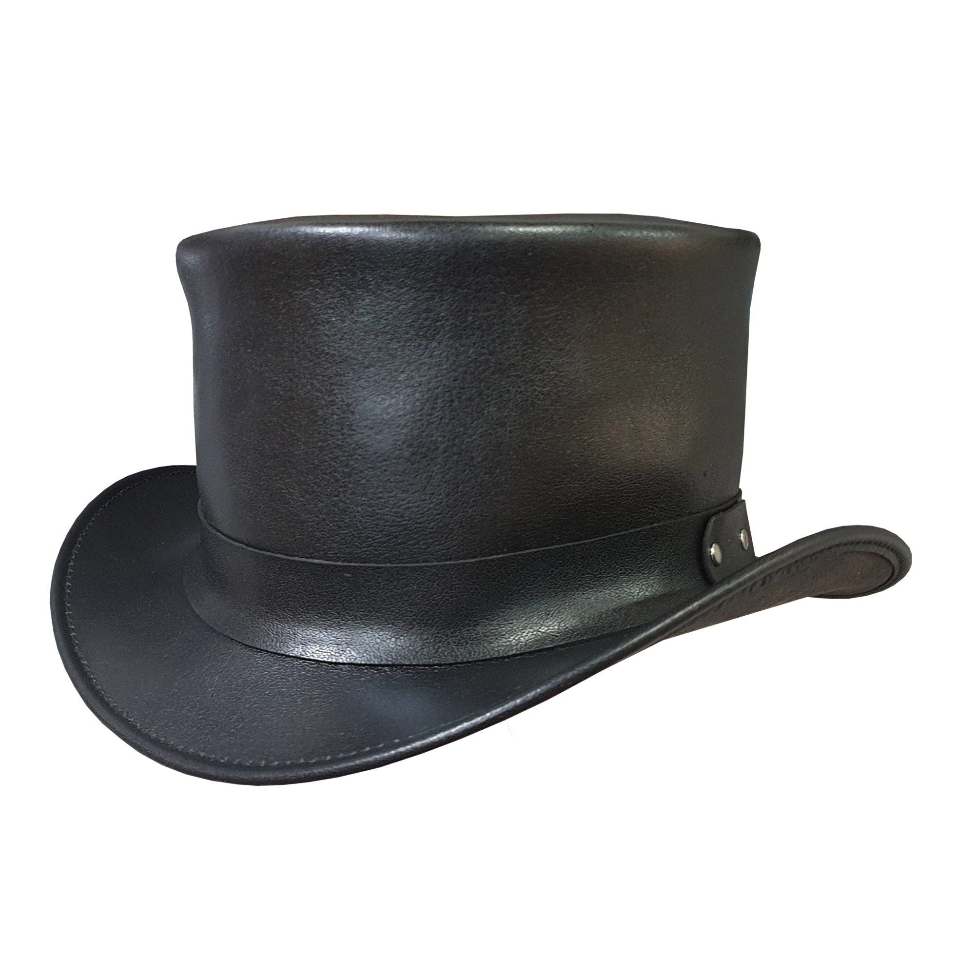 Hampton Black Leather Western Top Hat | Inspire Uplift