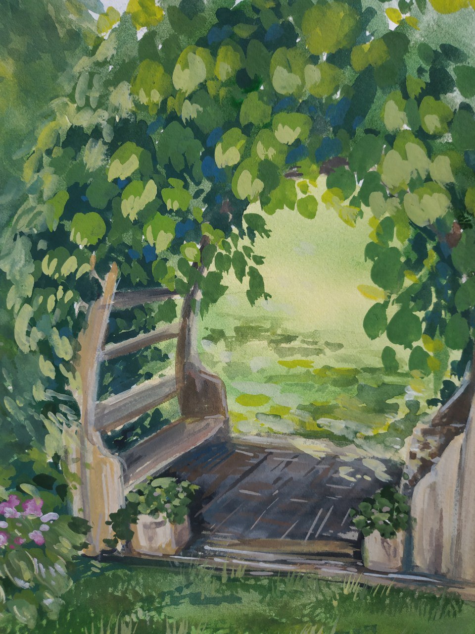 Landscape Painting Original Artwork Trees Art | Inspire Uplift