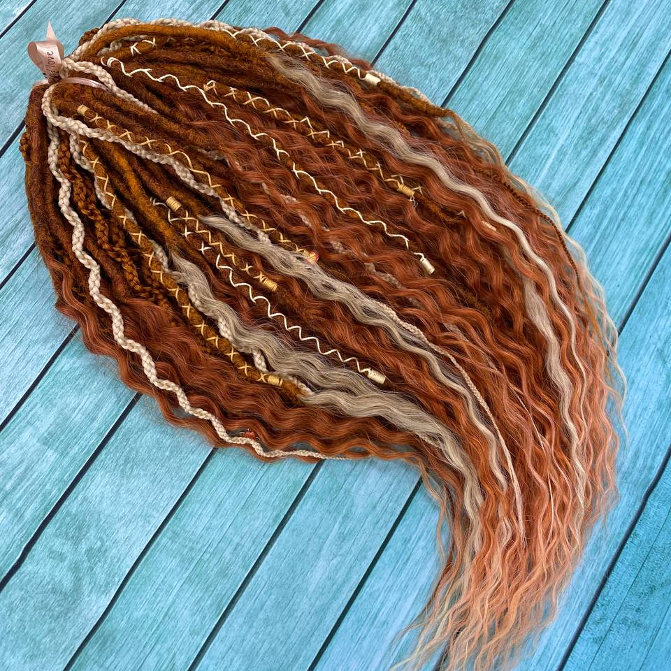 Wave dreadlocks Curly dreadlocks/DE Dreads/Double ended drea | Inspire ...