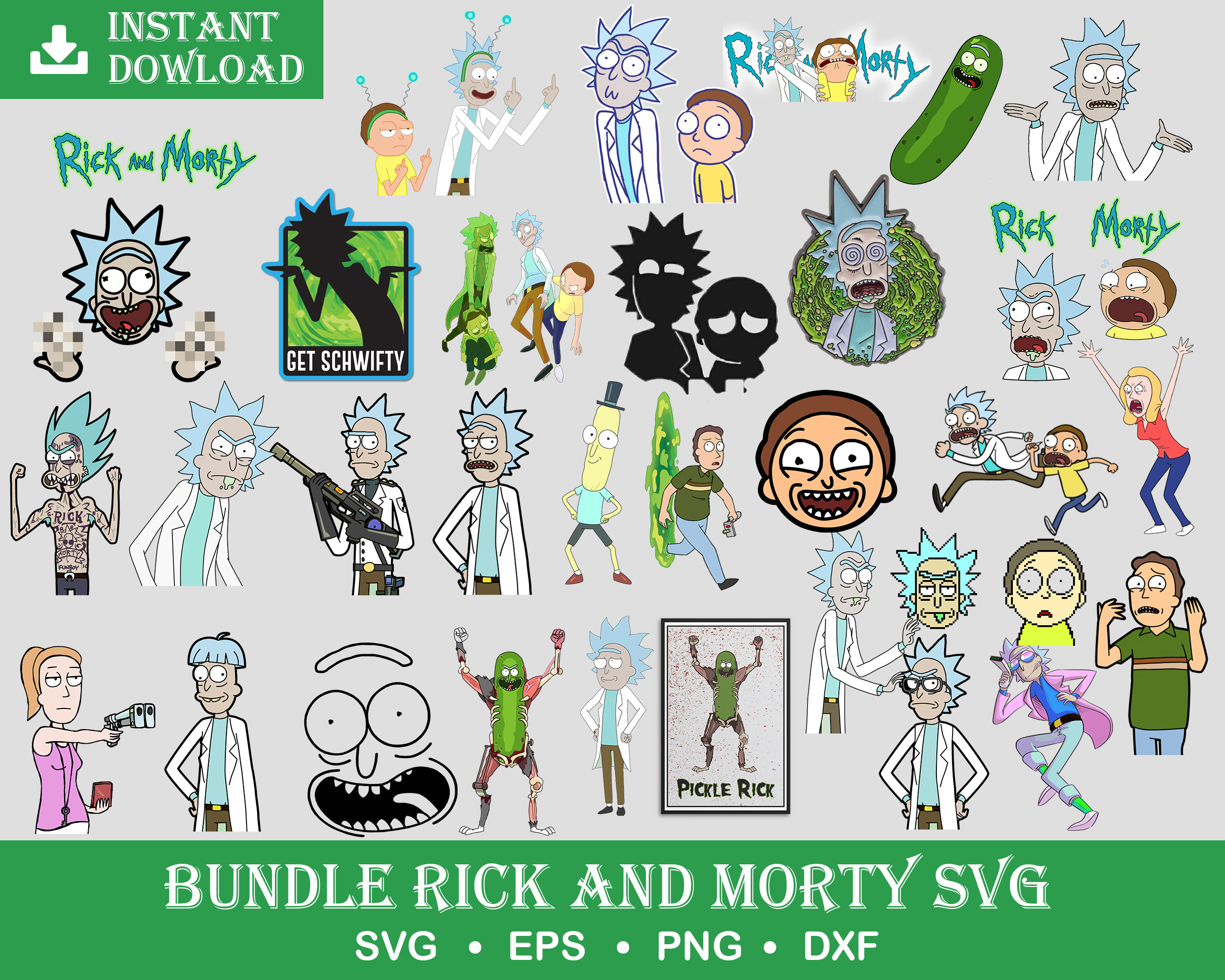 Rick And Morty Svg Bundle, Rick And Morty Svg, Instant Downl - Inspire ...