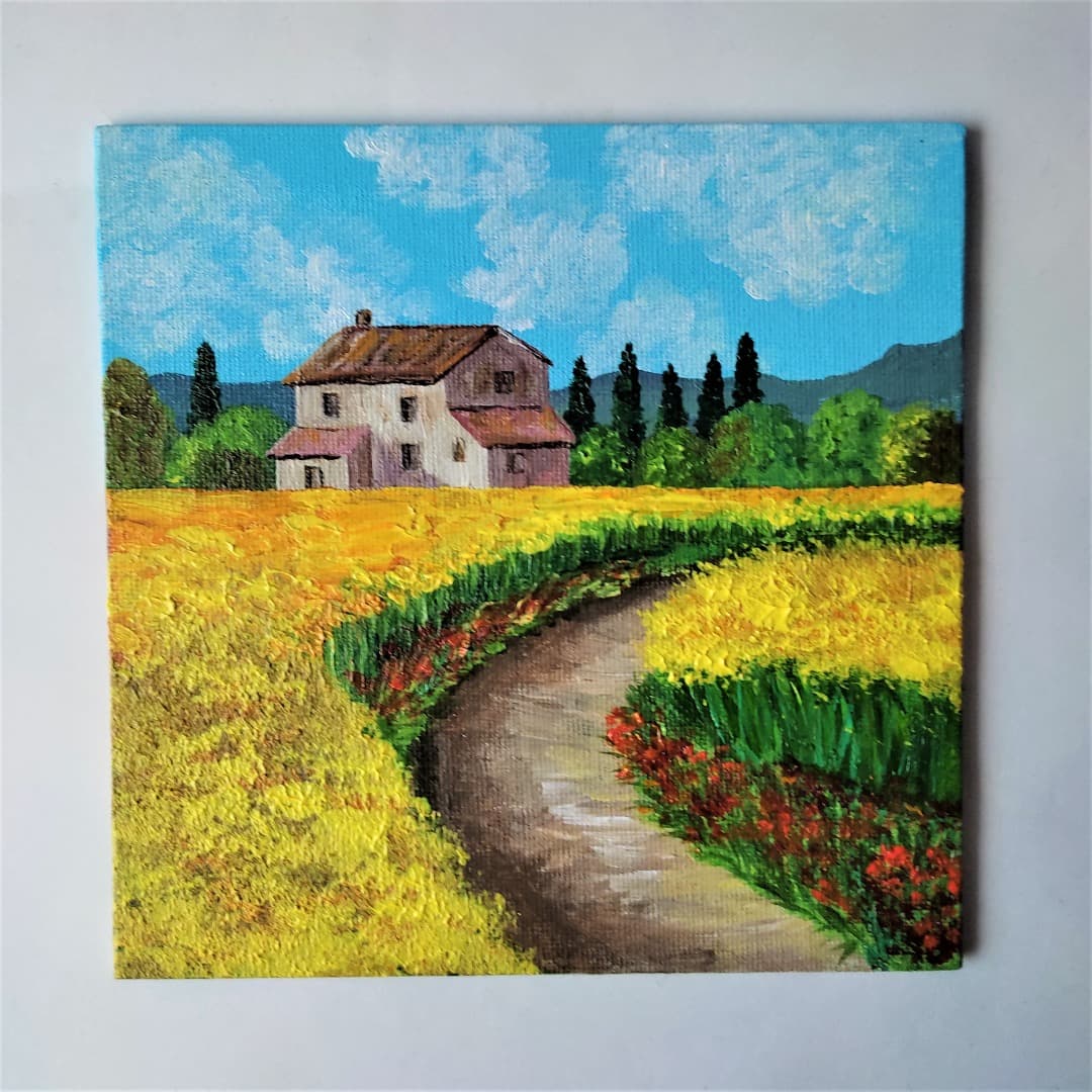 Provence landscape painting, Tuscany original art wall decor | Inspire ...