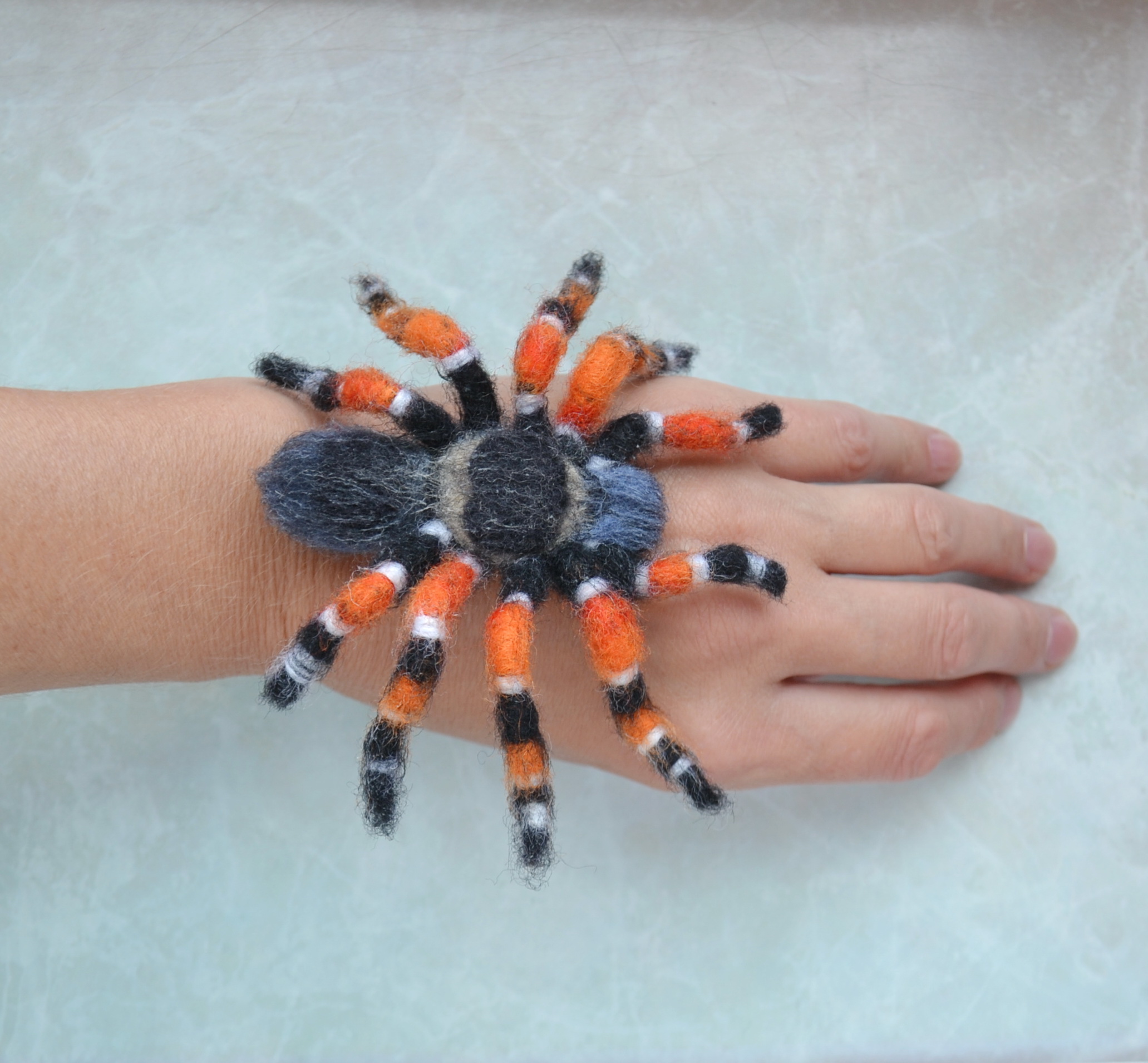 Tarantula spider replica brooch Wool realistic fake spider H - Inspire ...