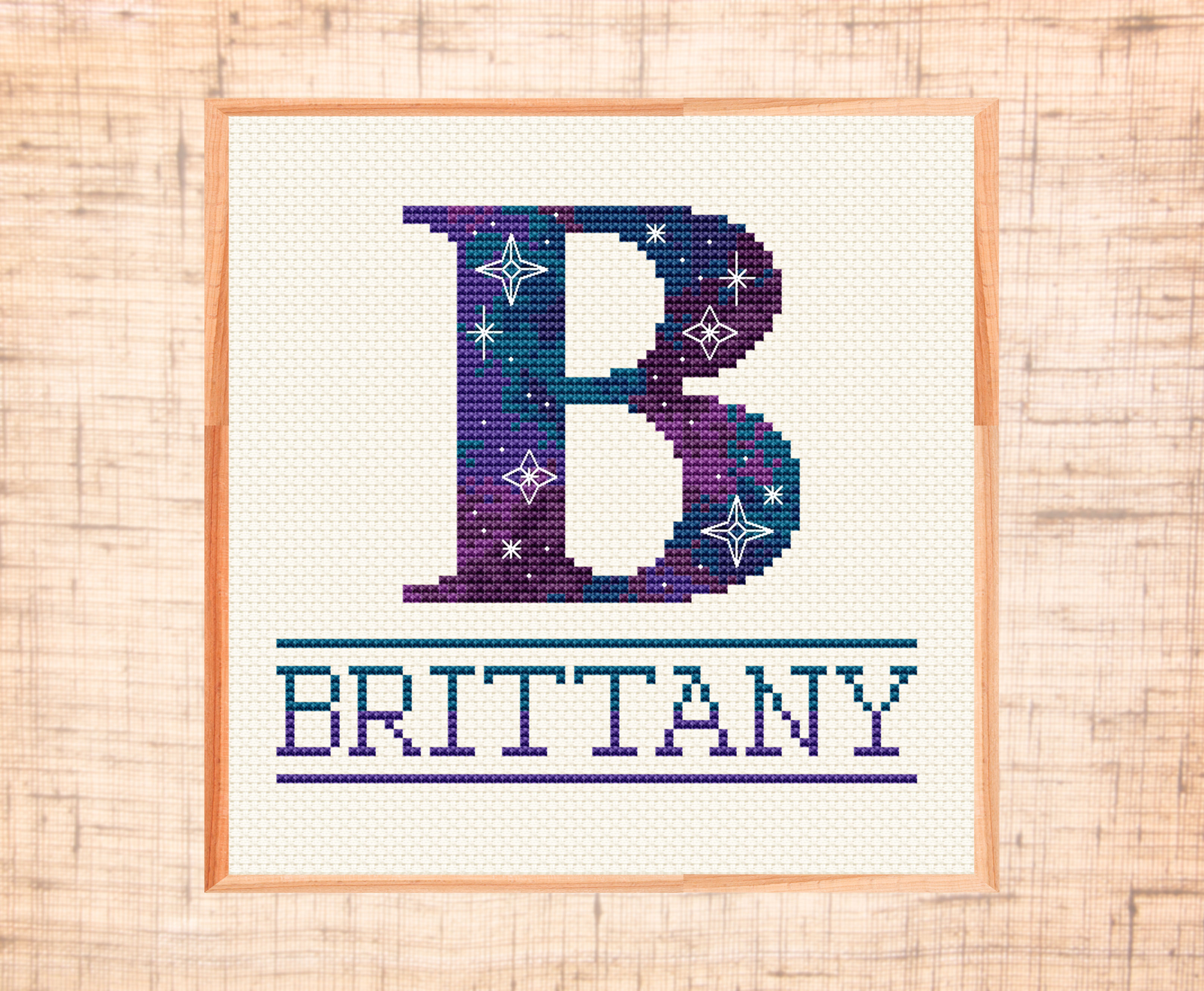 Monogram B cross stitch pattern Galaxy Letter cross stitch B | Inspire ...