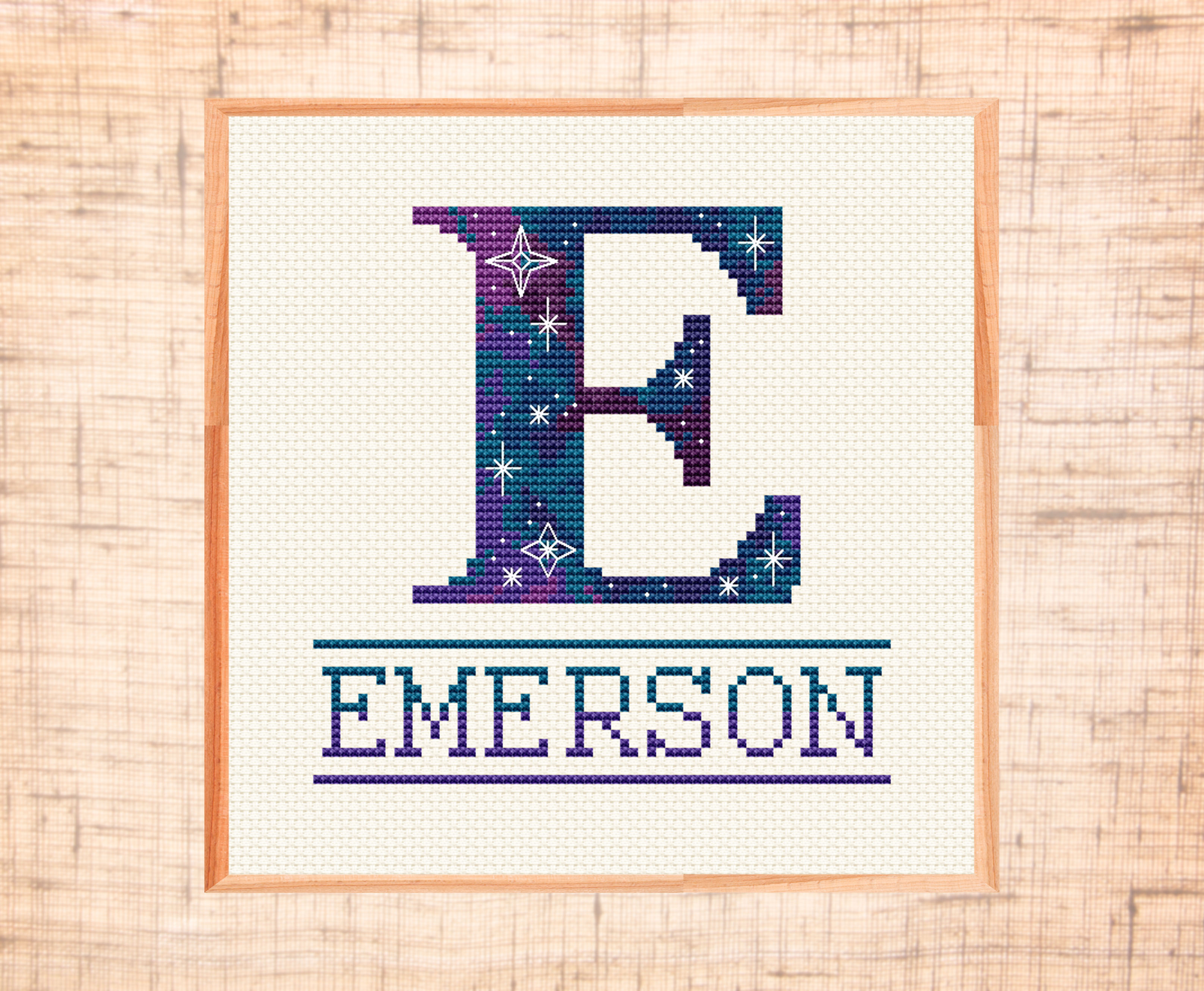Monogram cross stitch pattern Letter E cross stitch Family n | Inspire ...