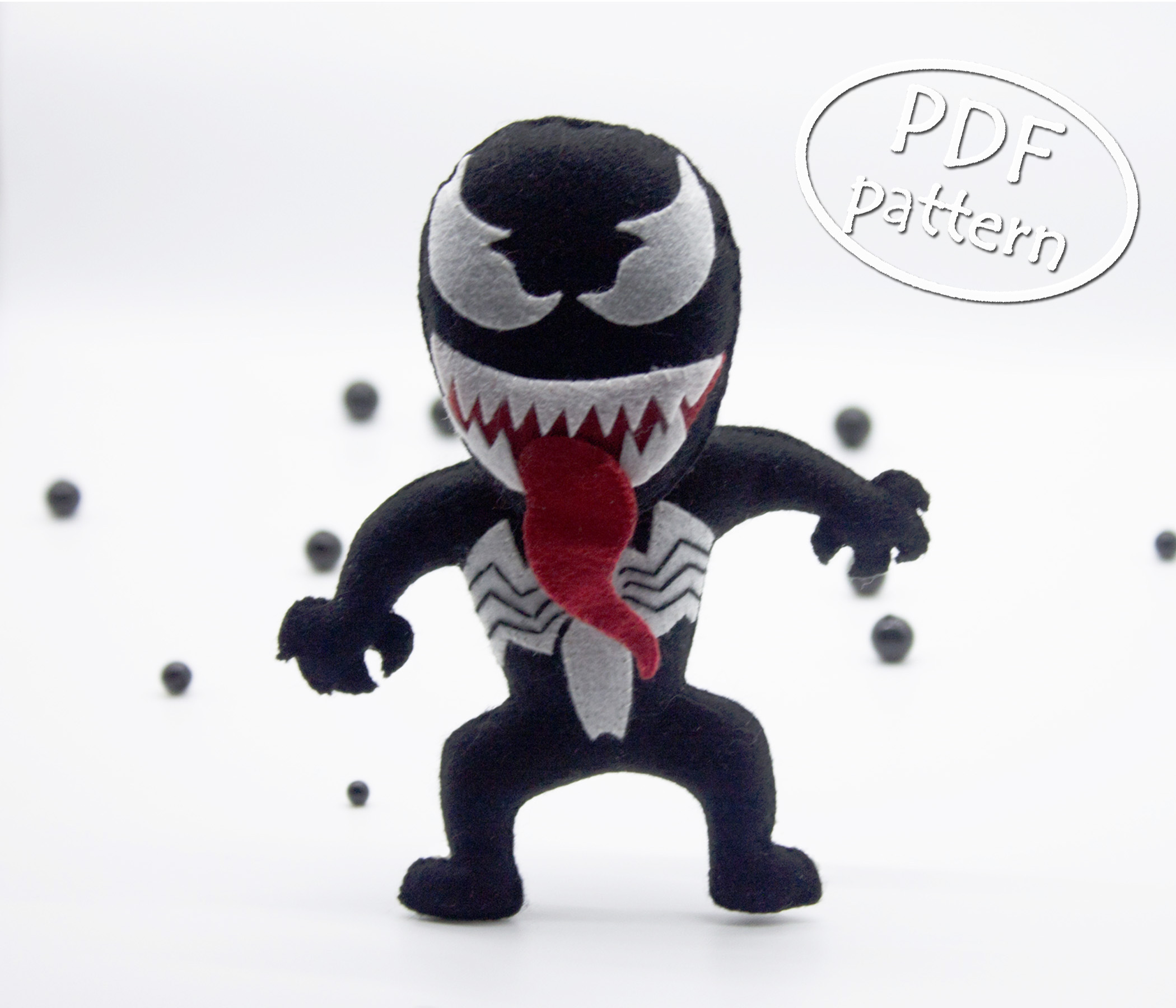 Venom PDF Pattern, Felt Venom Sewing Pattern, Anti-hero, Com - Inspire ...