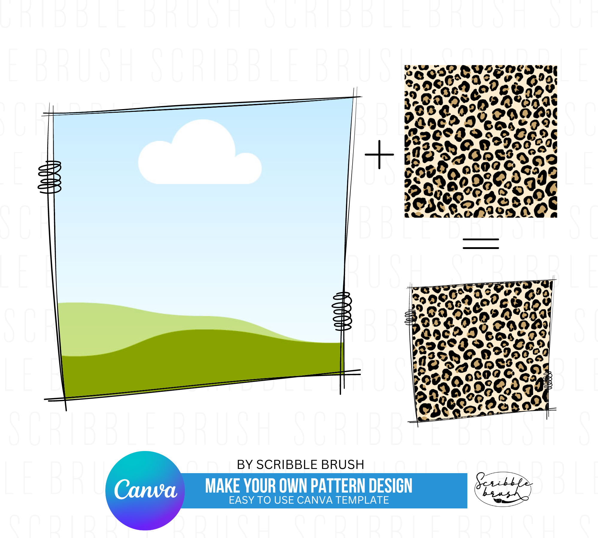 Add Your Own Pattern Square Canva Photo Frame Customisable T | Inspire ...