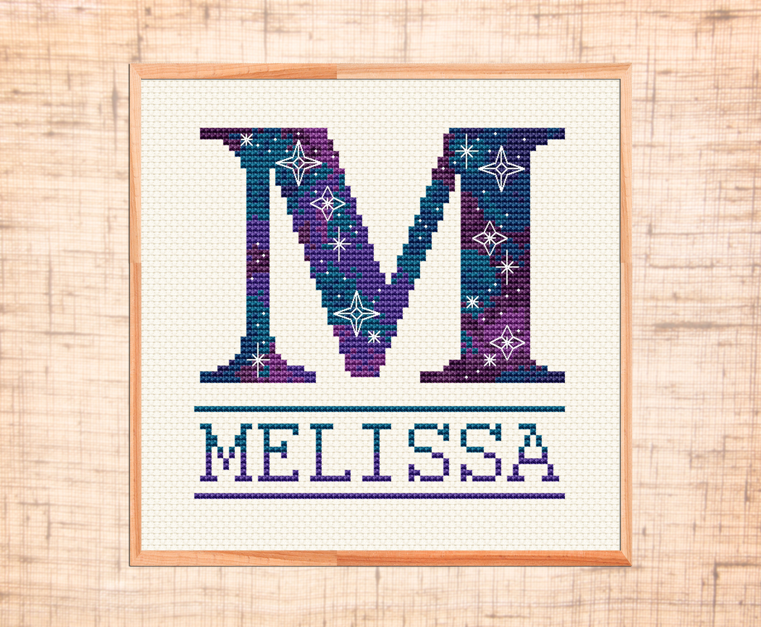 Monogram cross stitch pattern Letter M cross stitch Baby nam | Inspire ...