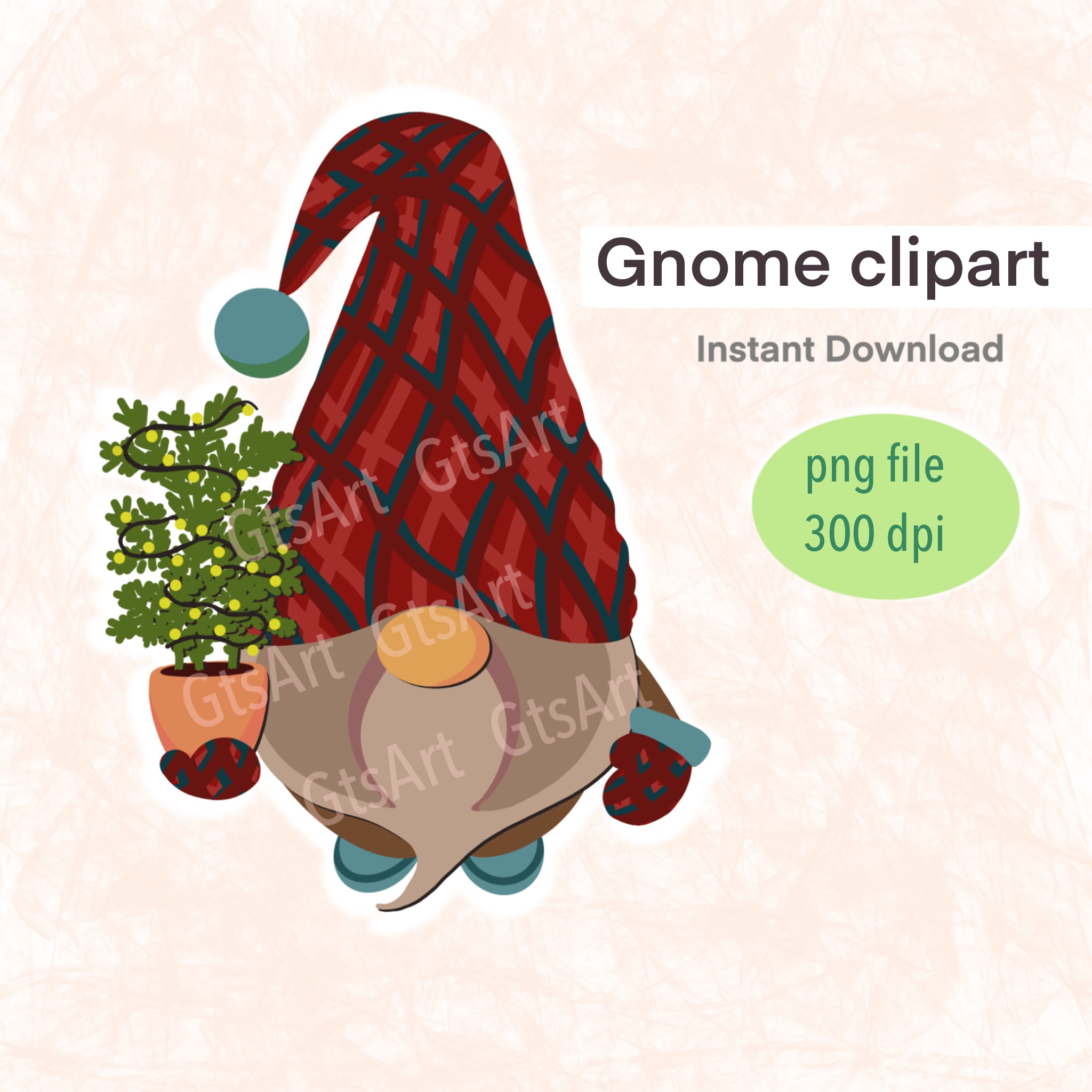 Gnome Clipart, Gnome PNG, Christmas Gnome Clipart, Clipart, | Inspire ...
