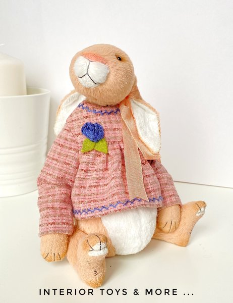 Bunny, teddy bunny, rabbit, collectible bunny - Inspire Uplift