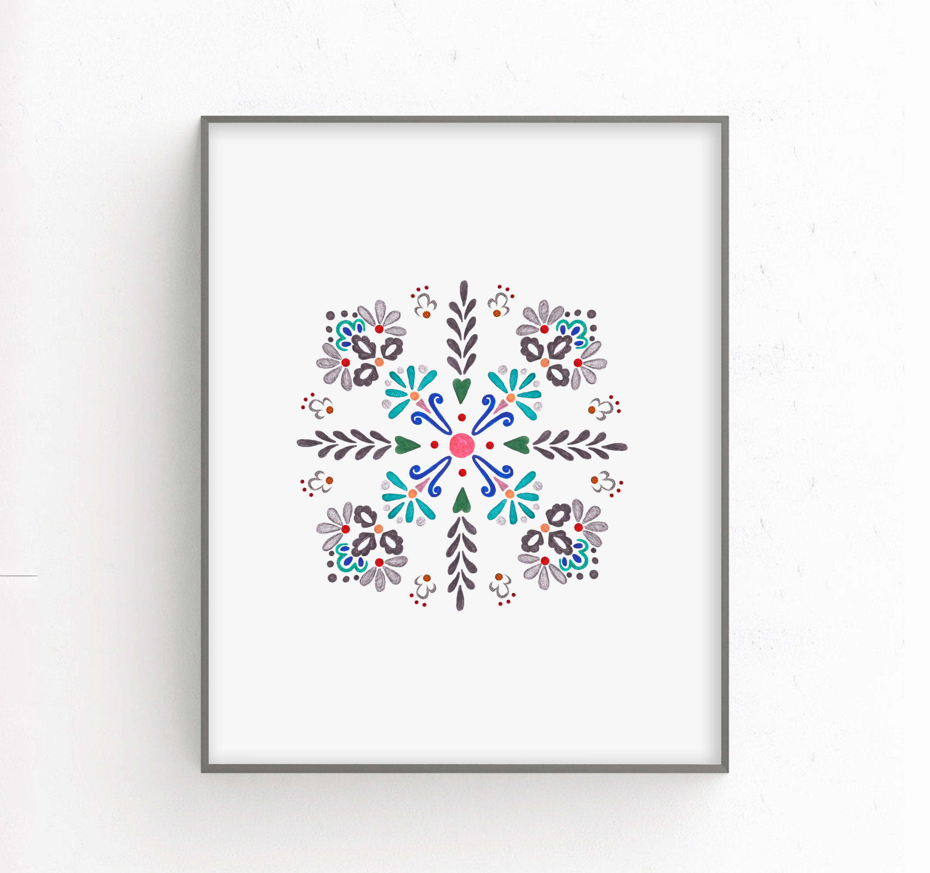 Snowflake art print, Scandi snowflake printable, Norwegian f | Inspire ...