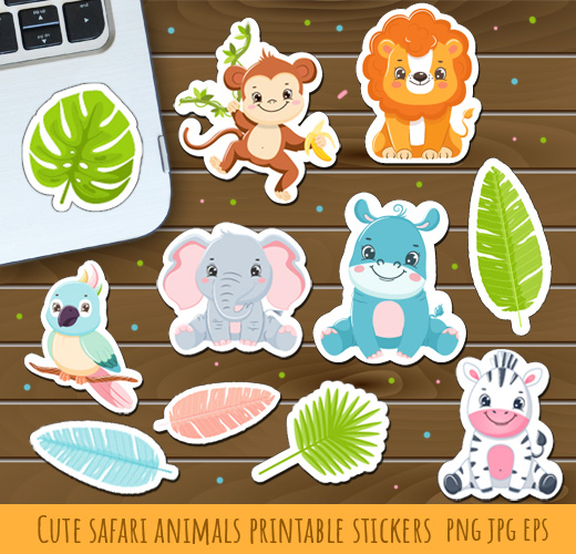 Safari animals stickers, Safari animals stickers designs, In | Inspire ...