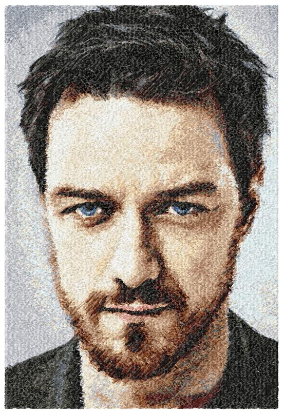 Actor James McAvoy, Machine Embroidery Design, Photo Stitch, | Inspire ...