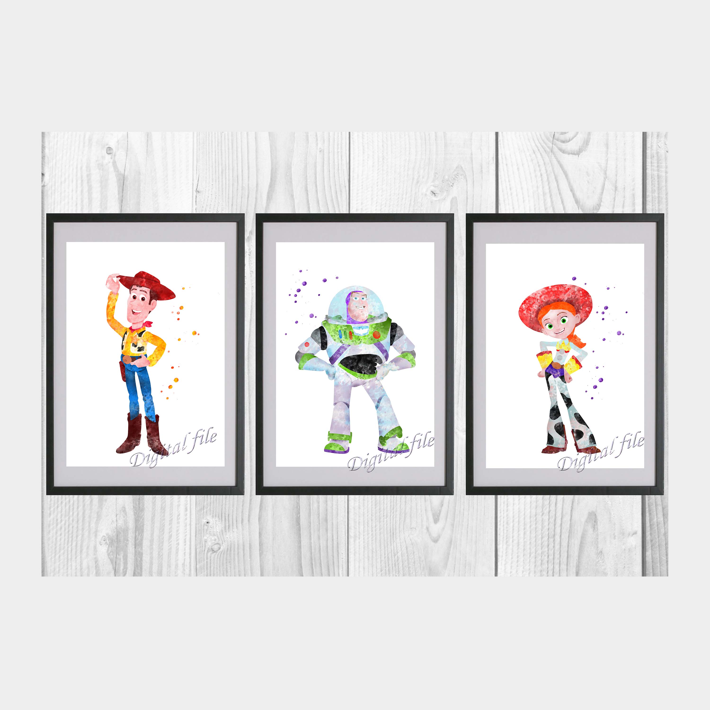 Toy Story Set Disney Art Print Digital Files nursery room wa | Inspire ...