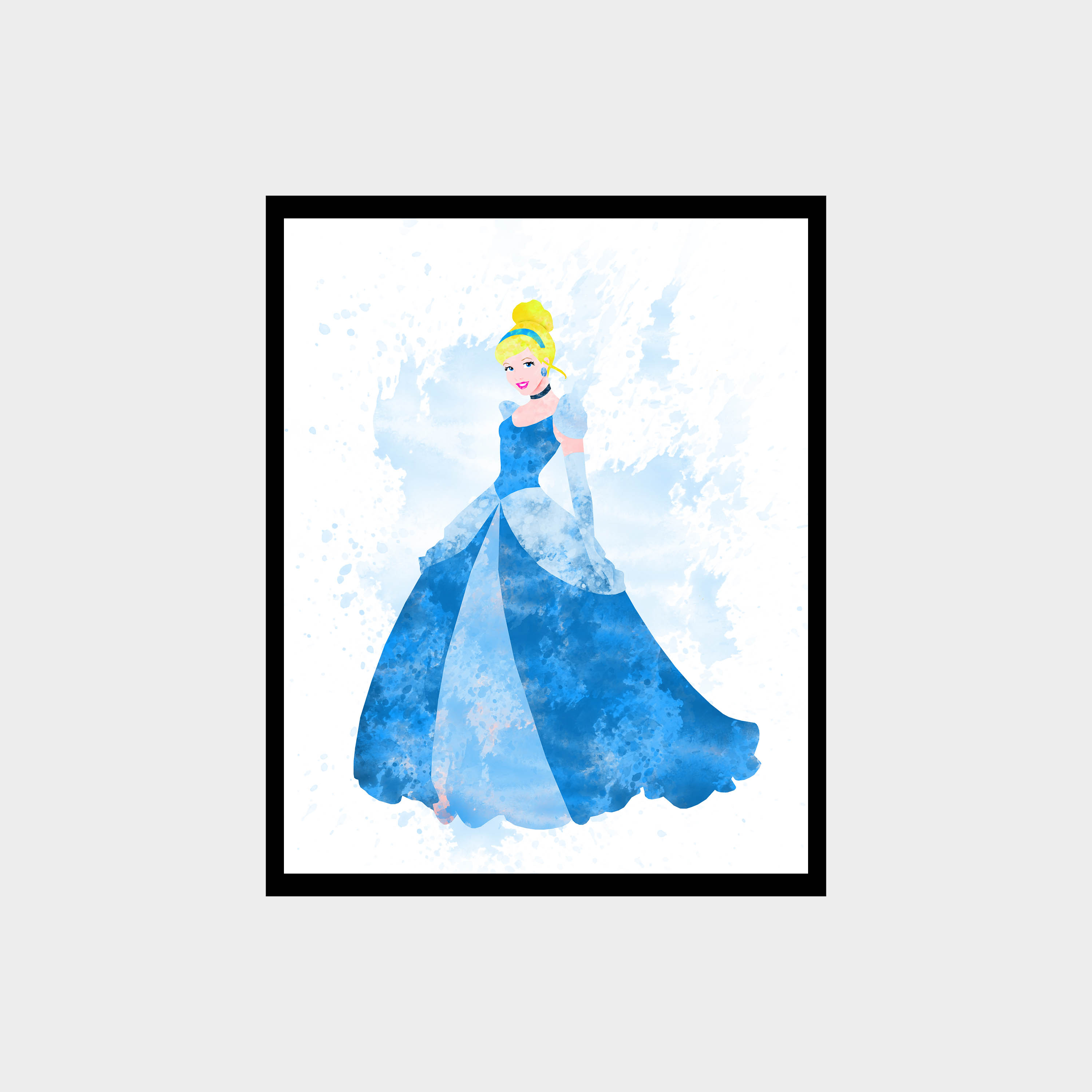Princess Cinderella Disney Art Print Digital Files nursery r - Inspire ...
