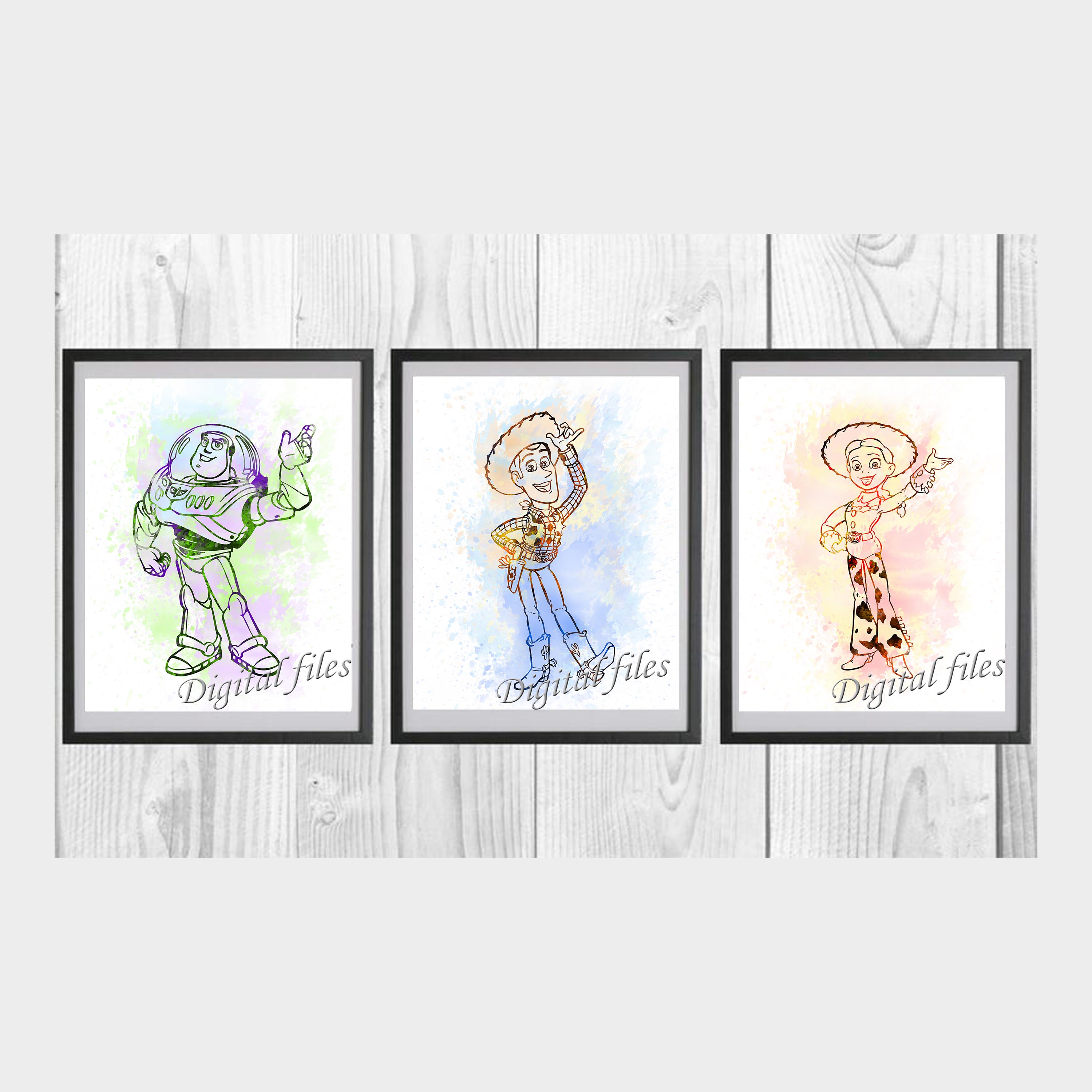 Toy Story Set Disney Art Print Digital Files nursery room wa | Inspire ...