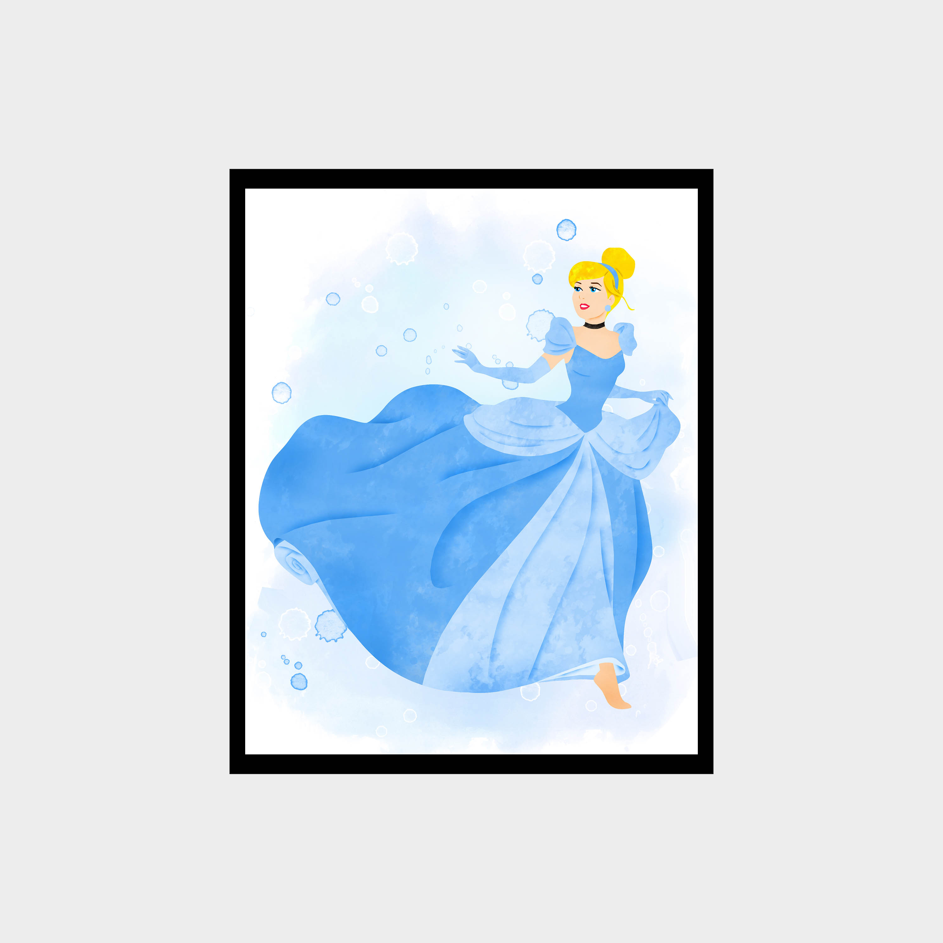 Princess Cinderella Disney Art Print Digital Files nursery r | Inspire ...