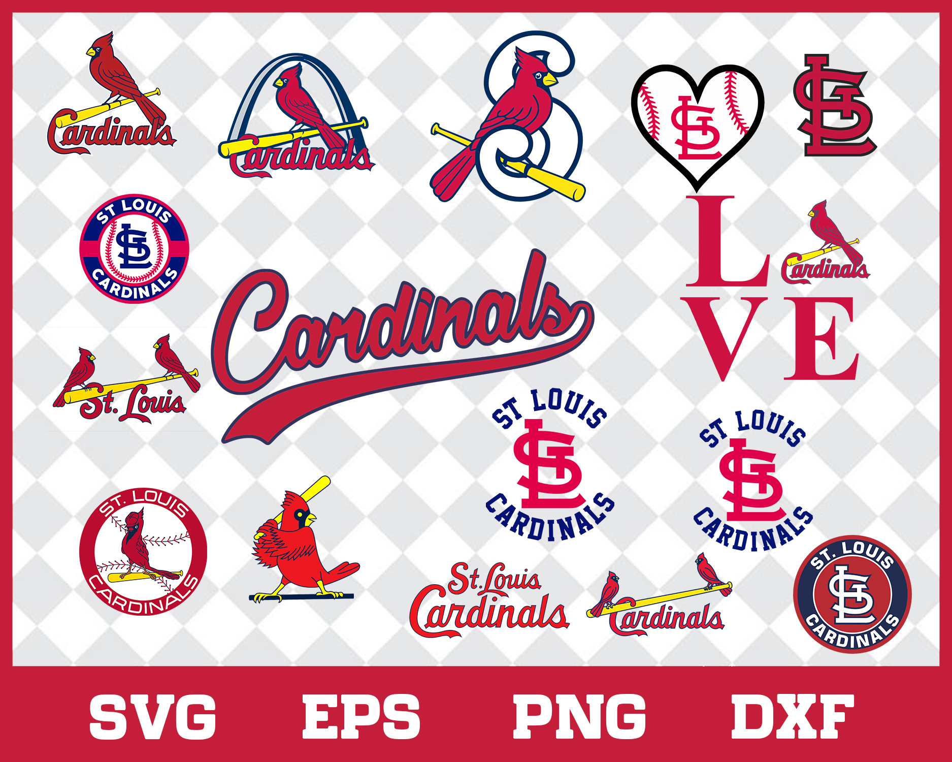 St.Louis Cardinals Bundle SVG, St. Louis Cardinal SVG, MLB S | Inspire ...
