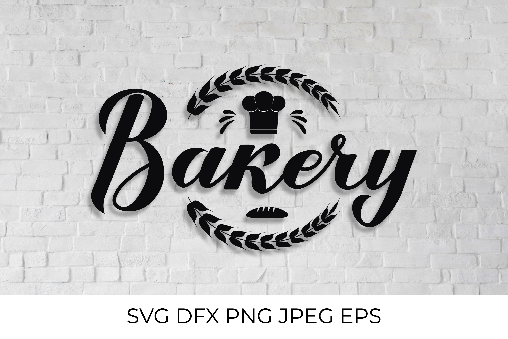 Bakery round emblem. Hand lettered logo design SVG | Inspire Uplift