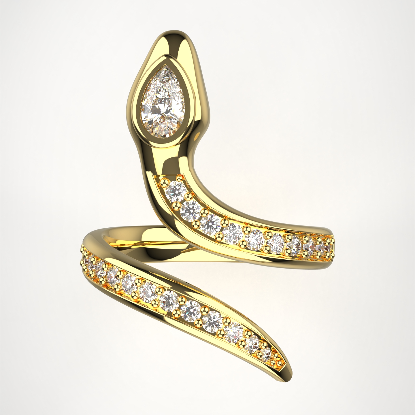 Kundalini Snake Ring Gold /002 | Inspire Uplift