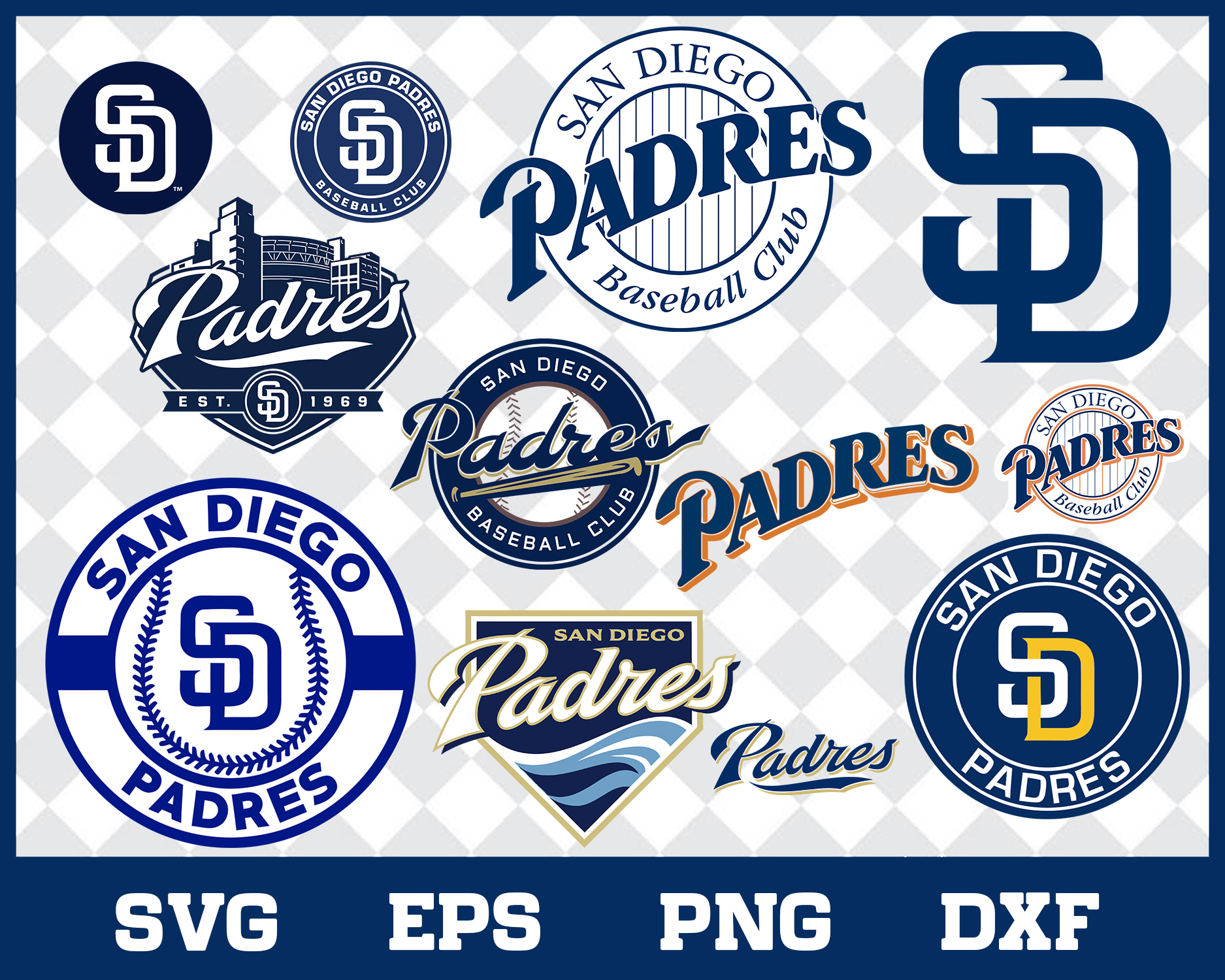 San Diego Padres Bundle SVG, San Diego Padres SVG, MLB SVG, | Inspire ...