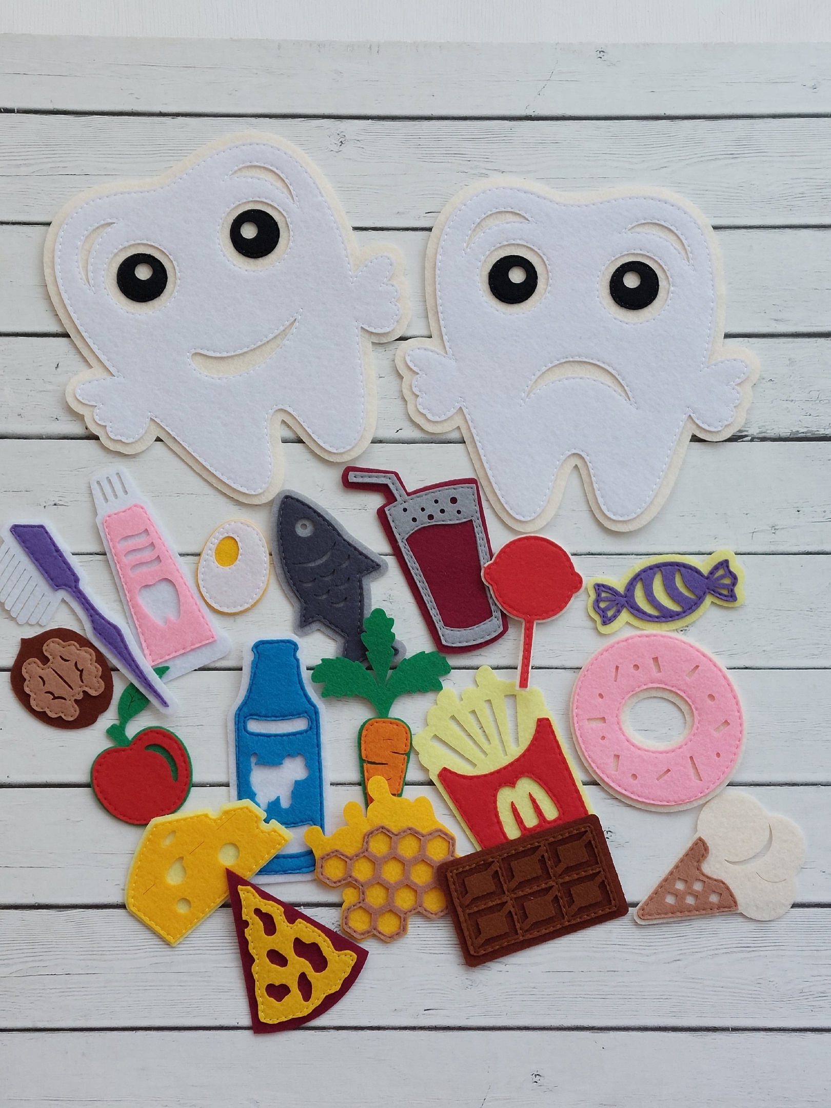 Felt Medical Educational Set, Learn to Brush Your Teeth, Mon - Inspire ...