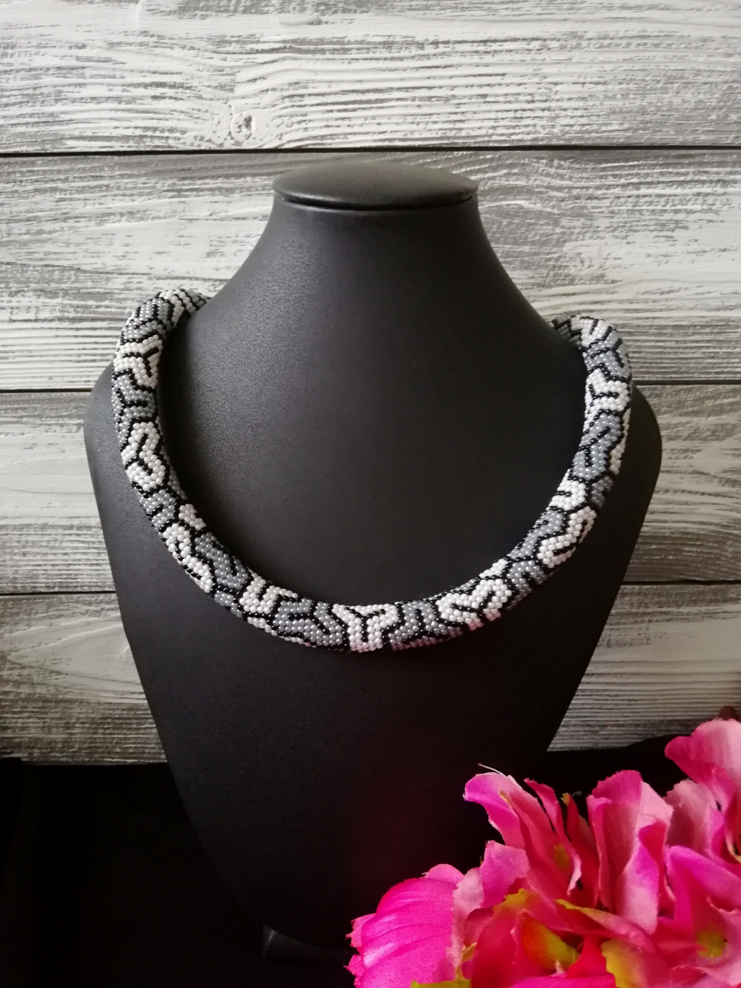 Bead Crochet Rope Necklace , Seed Bead Crochet Necklace, Acc | Inspire ...