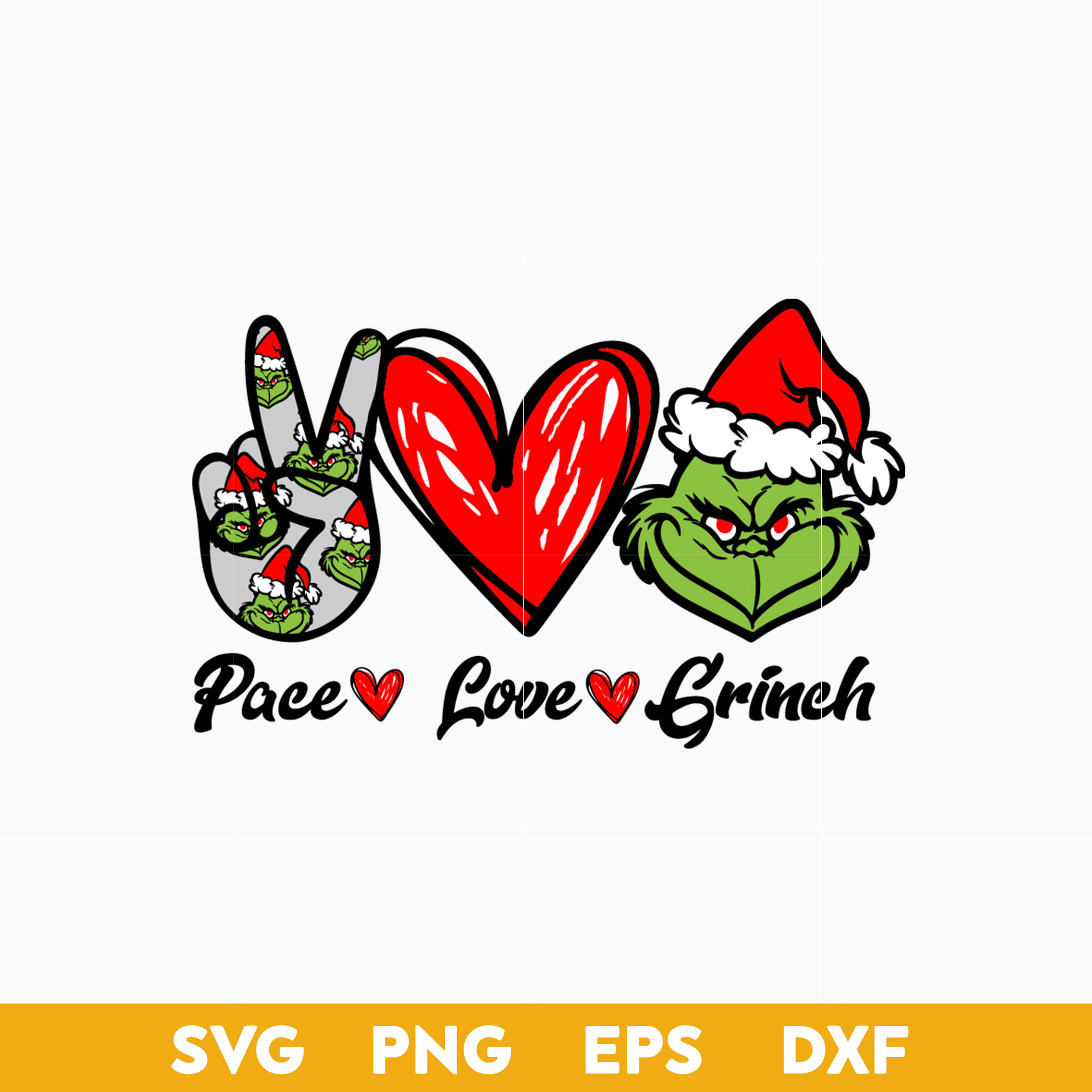 Peace Love Grinch SVG, Peace Love Santa Grinch SVG, Christma - Inspire ...