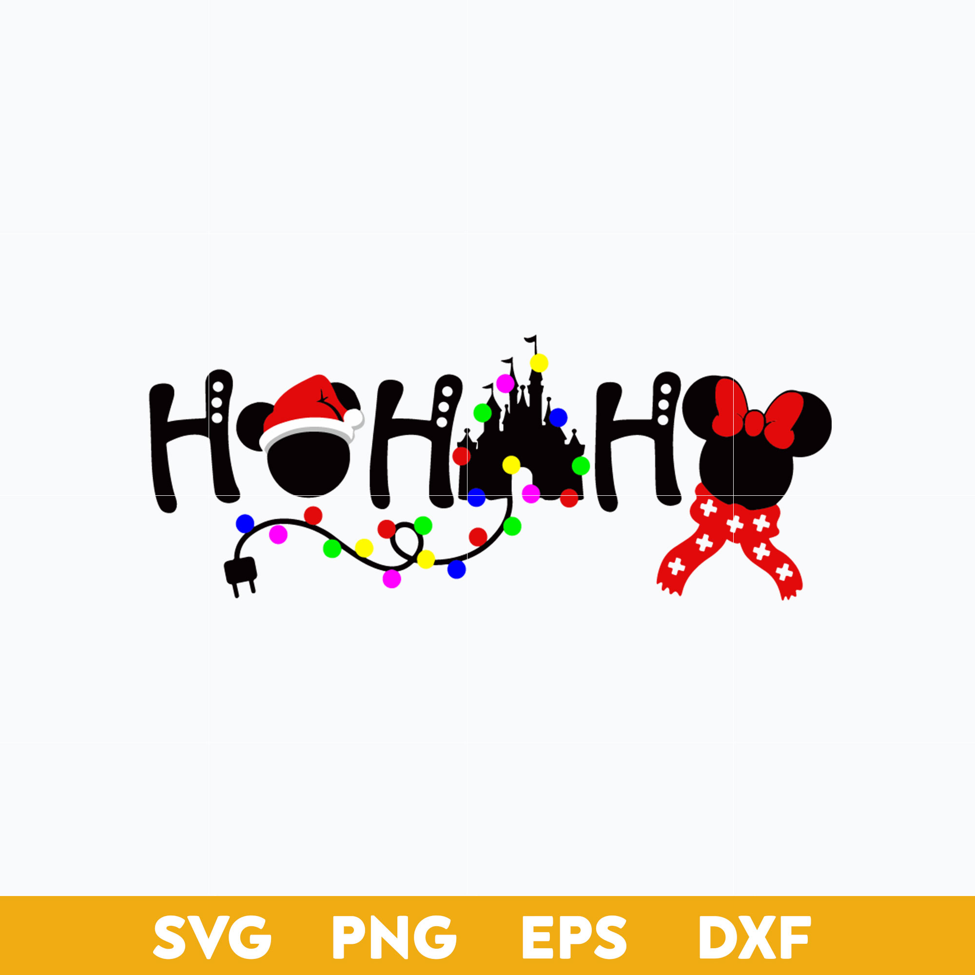 Ho Ho Ho Disney Christmas SVG, Mickey Christmas SVG, Christm | Inspire ...