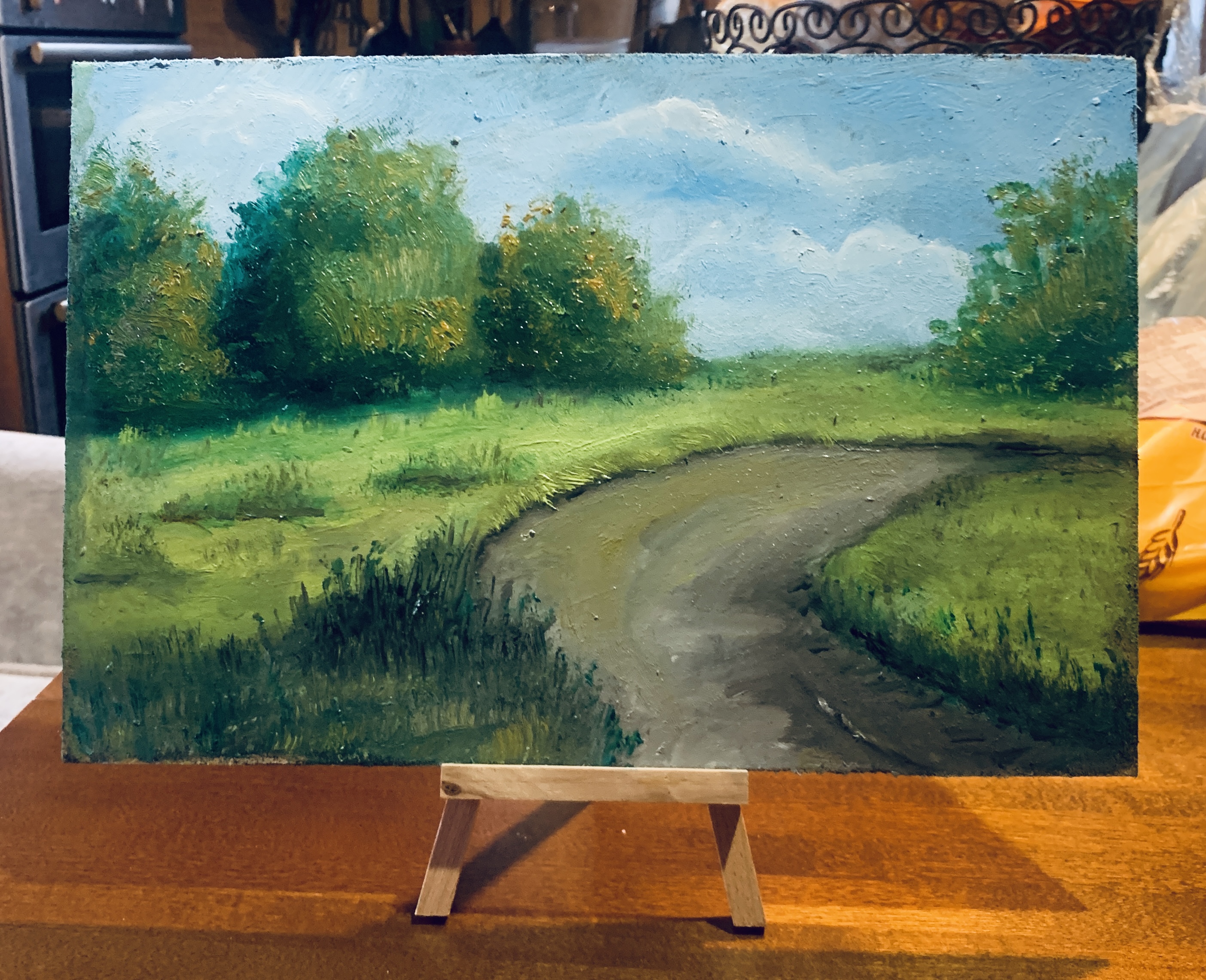 Landscape Painting Oil Original Art Summer painting Homework | Inspire ...
