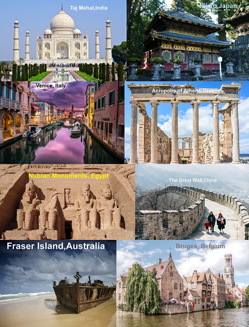 Set of 8 Laminated World Heritage Sites Decor Posters 41X29 | Inspire ...