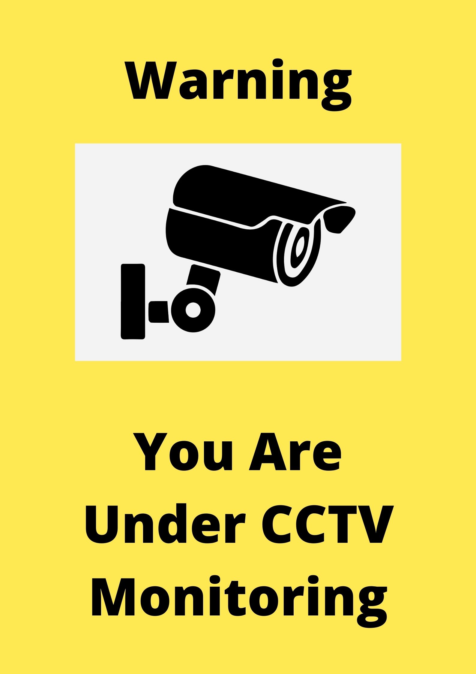 Pack of 10 A4 Size Self Adhesive CCTV Warning Signages For H | Inspire ...