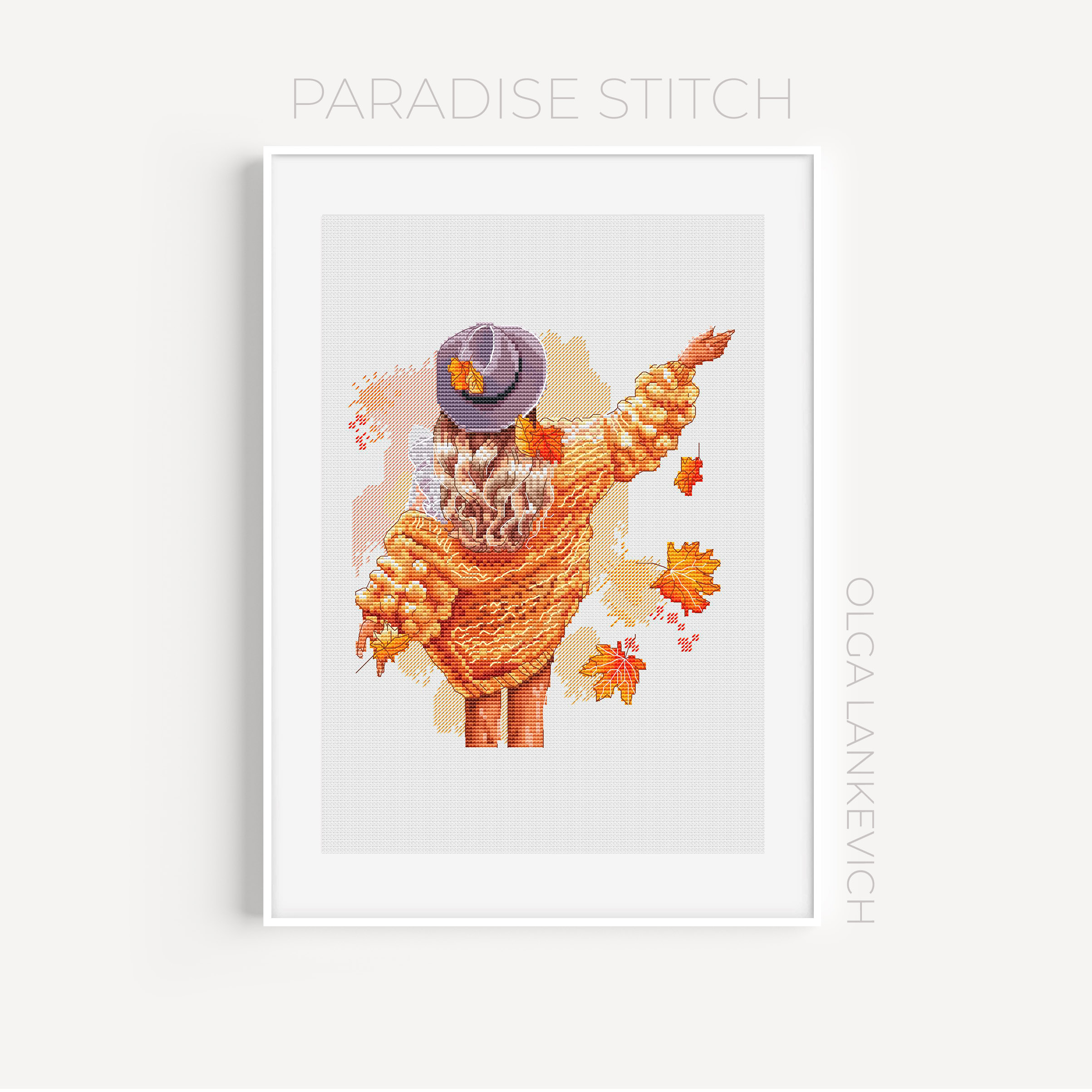 Leaf Fall cross stitch pattern PDF and Saga - Inspire Uplift