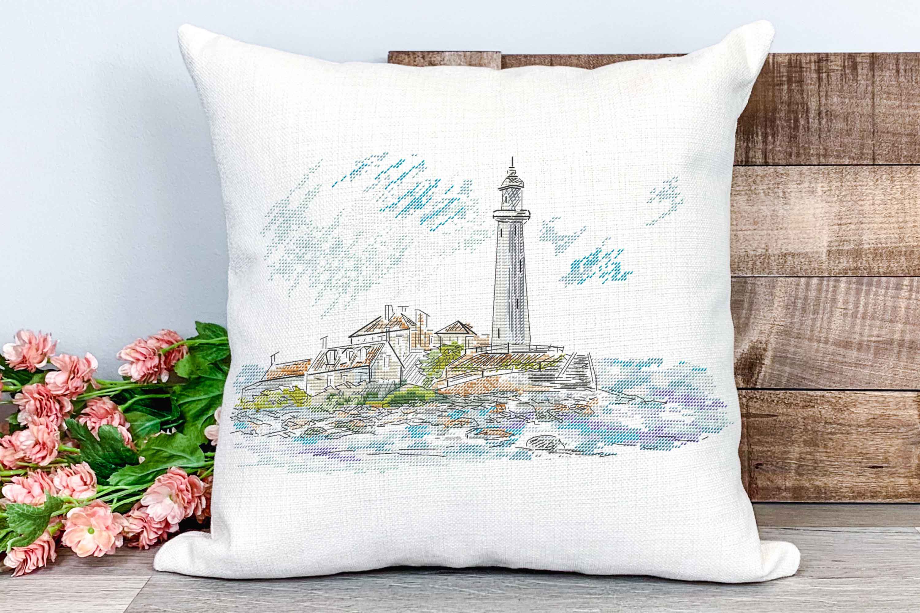 Lighthouse cross stitch pattern PDF Sea cross-stitch Instant - Inspire ...