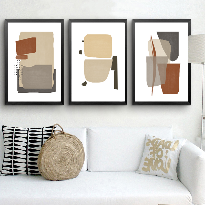 Geometric Print Set Of 3 Posters Abstract Modern Art 3 Piece | Inspire ...