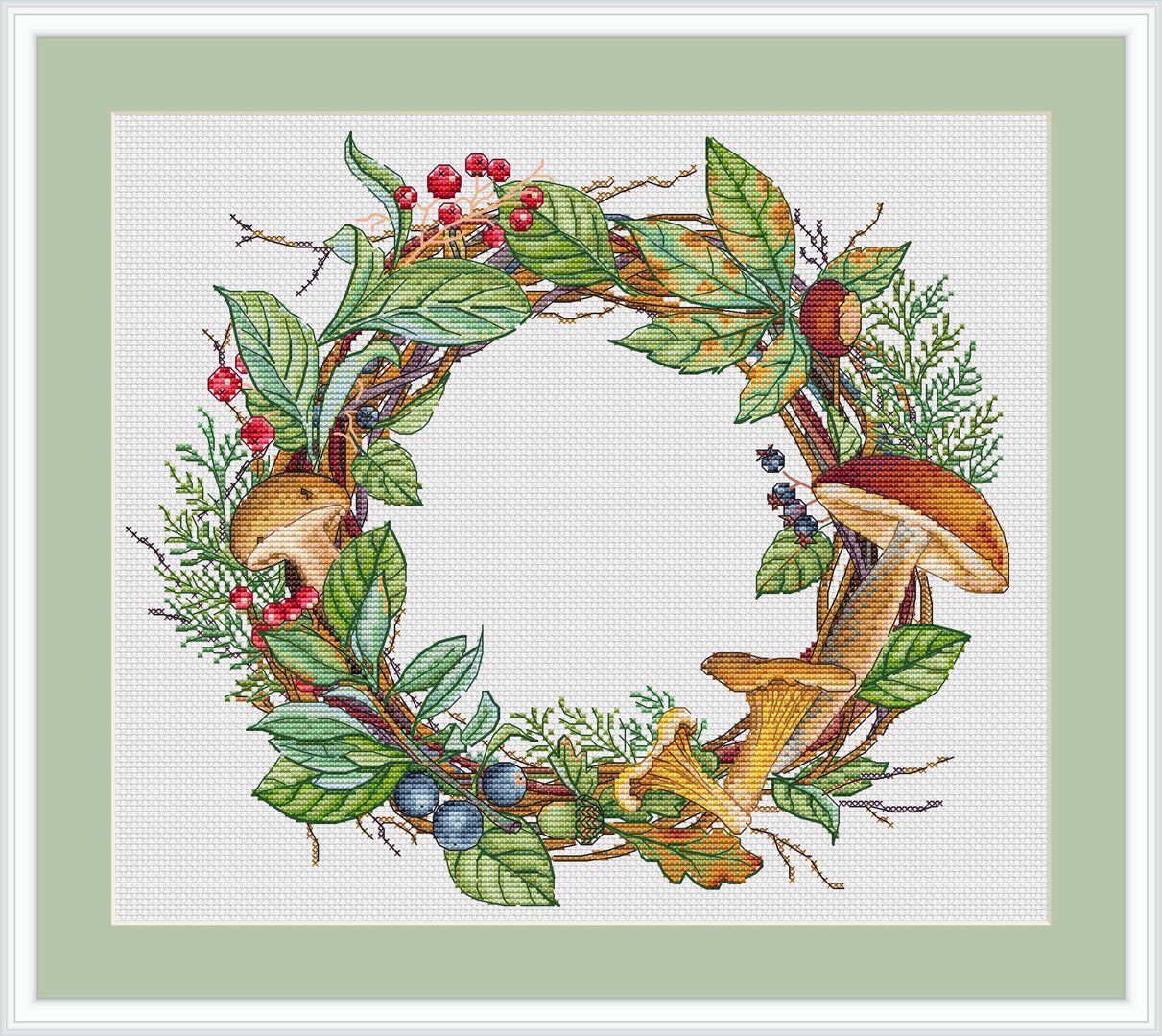 Wreath Cross Stitch Pattern Autumn Cross Stitch Pattern Fall | Inspire ...