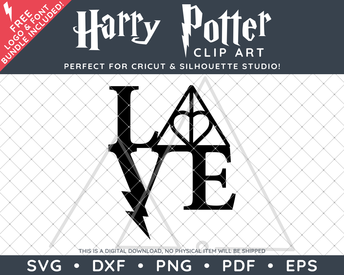 Harry Potter Clip Art Design SVG DXF PNG PDF - Deathly Hallo | Inspire ...