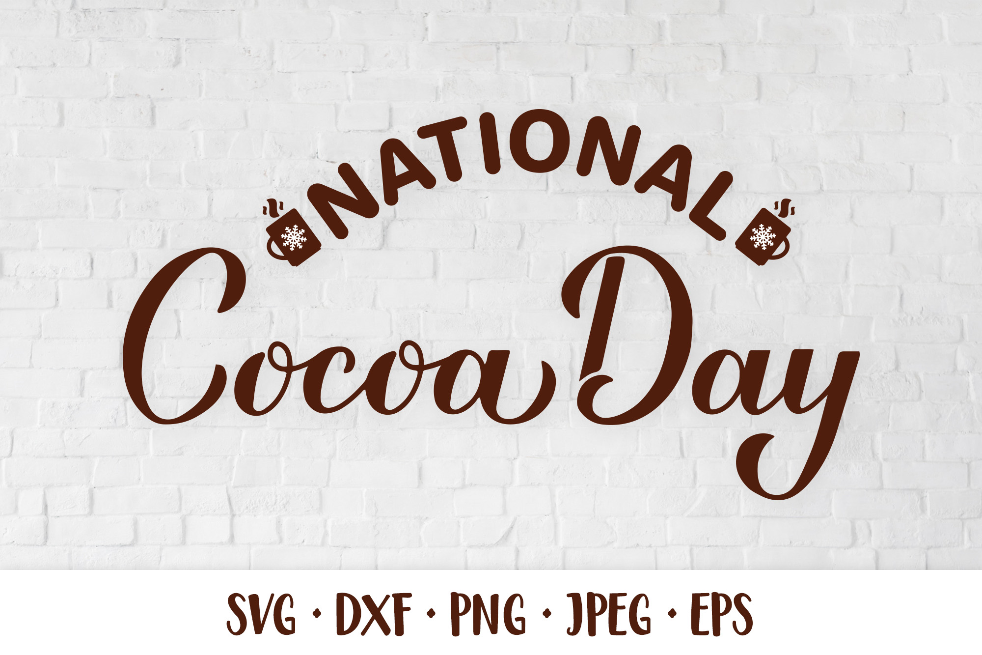 National Cocoa Day hand lettered SVG | Inspire Uplift