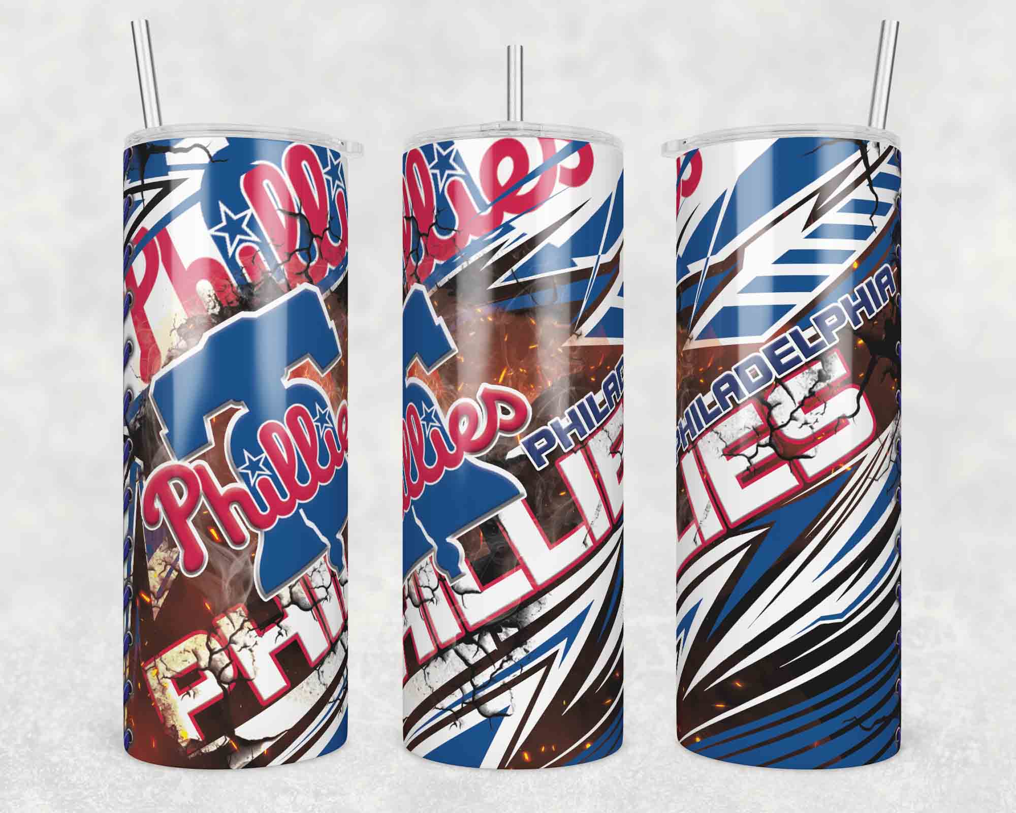 Philadelphia Phillies Template Tumbler Wrap, 20oz Tumbler Wr | Inspire ...