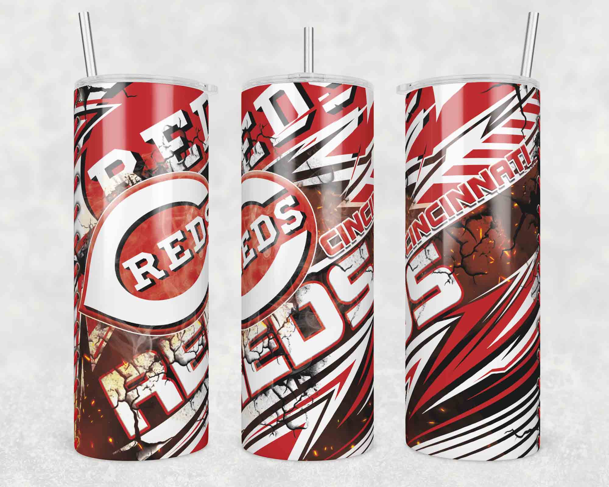 Cincinnati reds Template Tumbler Wrap, 20oz Tumbler Wrap, Ci | Inspire ...