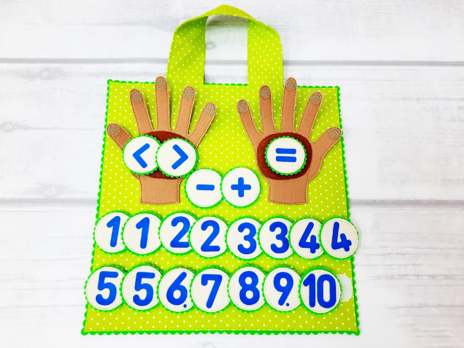 Montessori Sensory Blanket with felt finger counts, Homescho - Inspire ...
