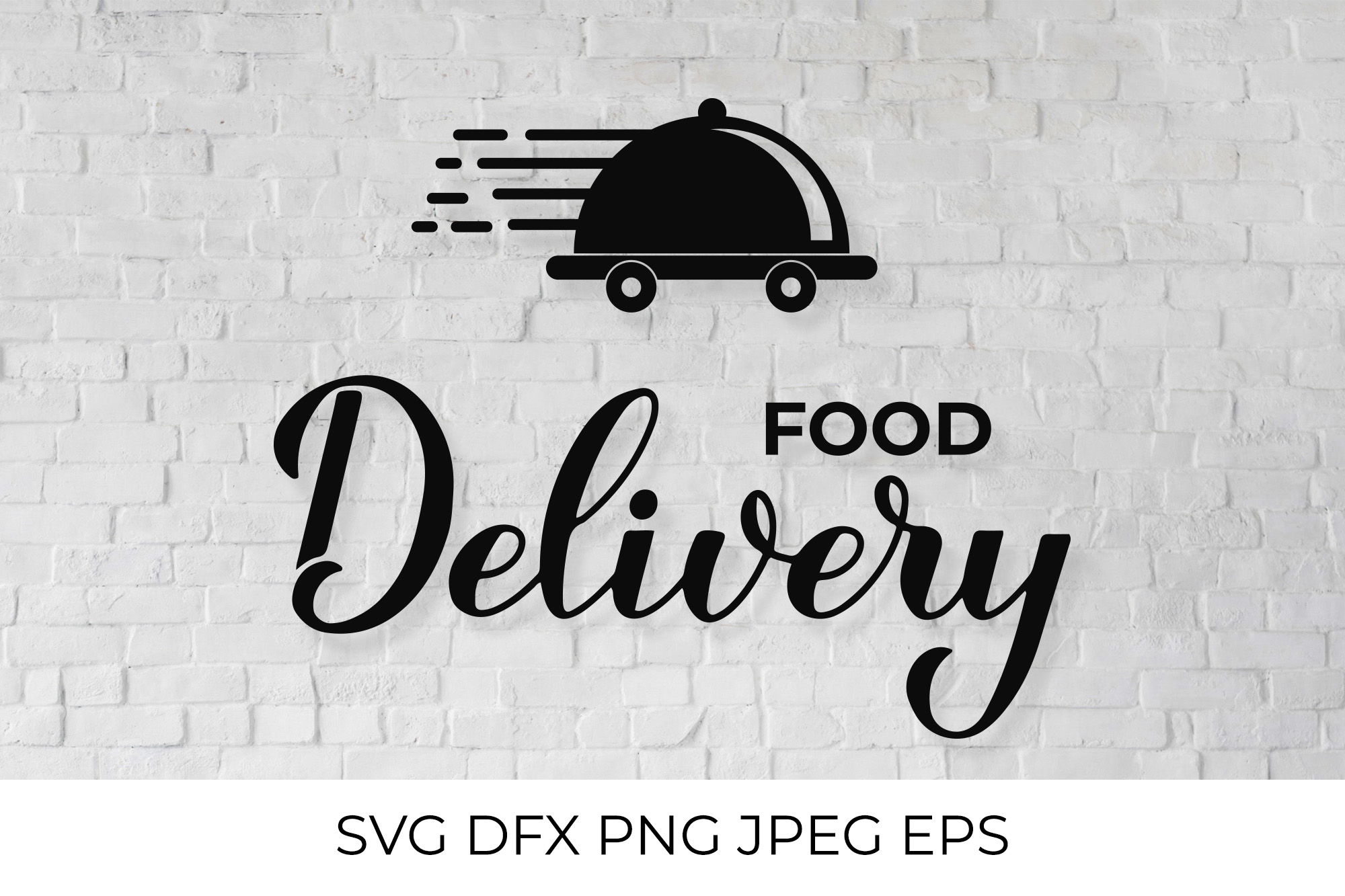 Food delivery calligraphy hand lettering SVG. Takeaway servi | Inspire ...