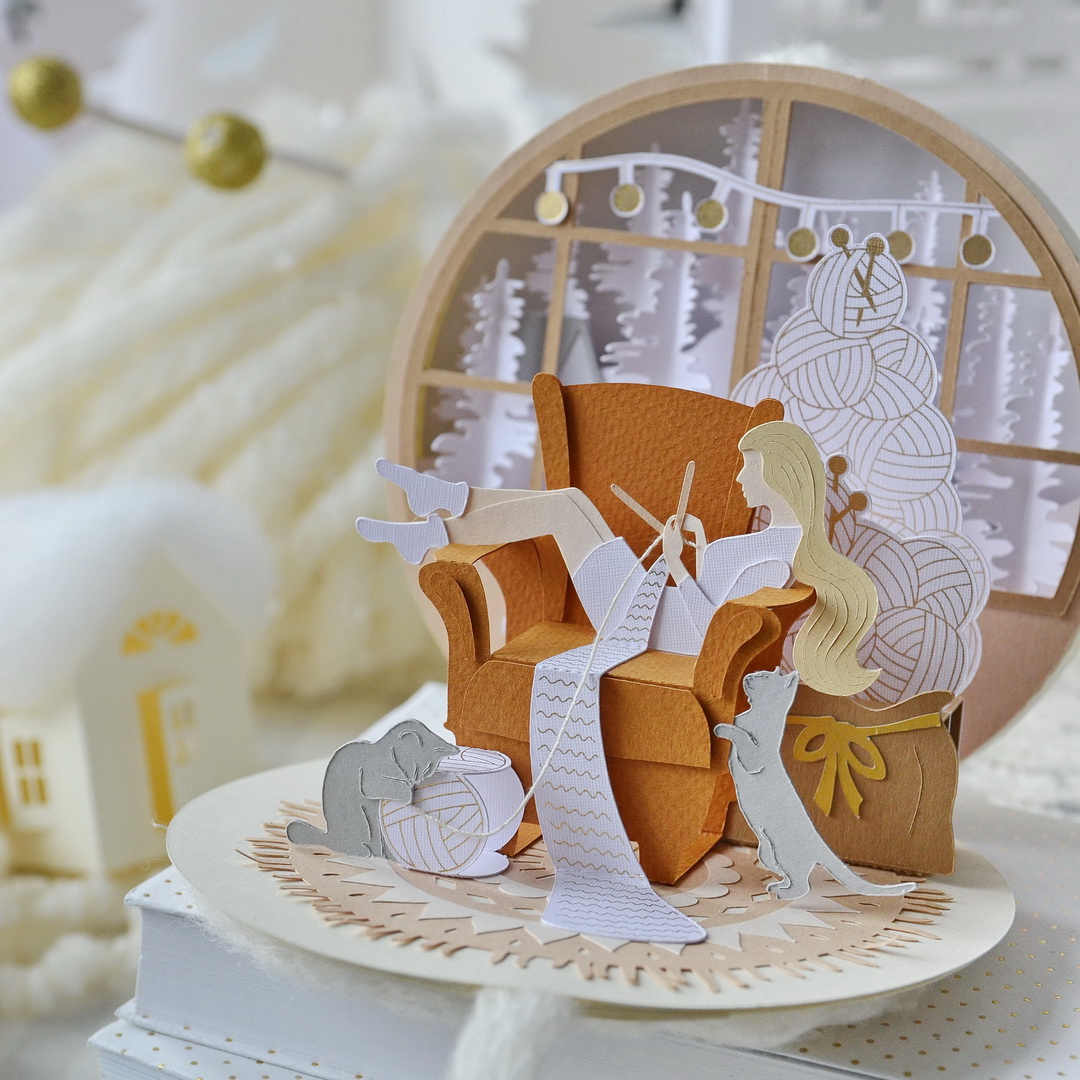 The Knitted card SVG PDF template | Inspire Uplift