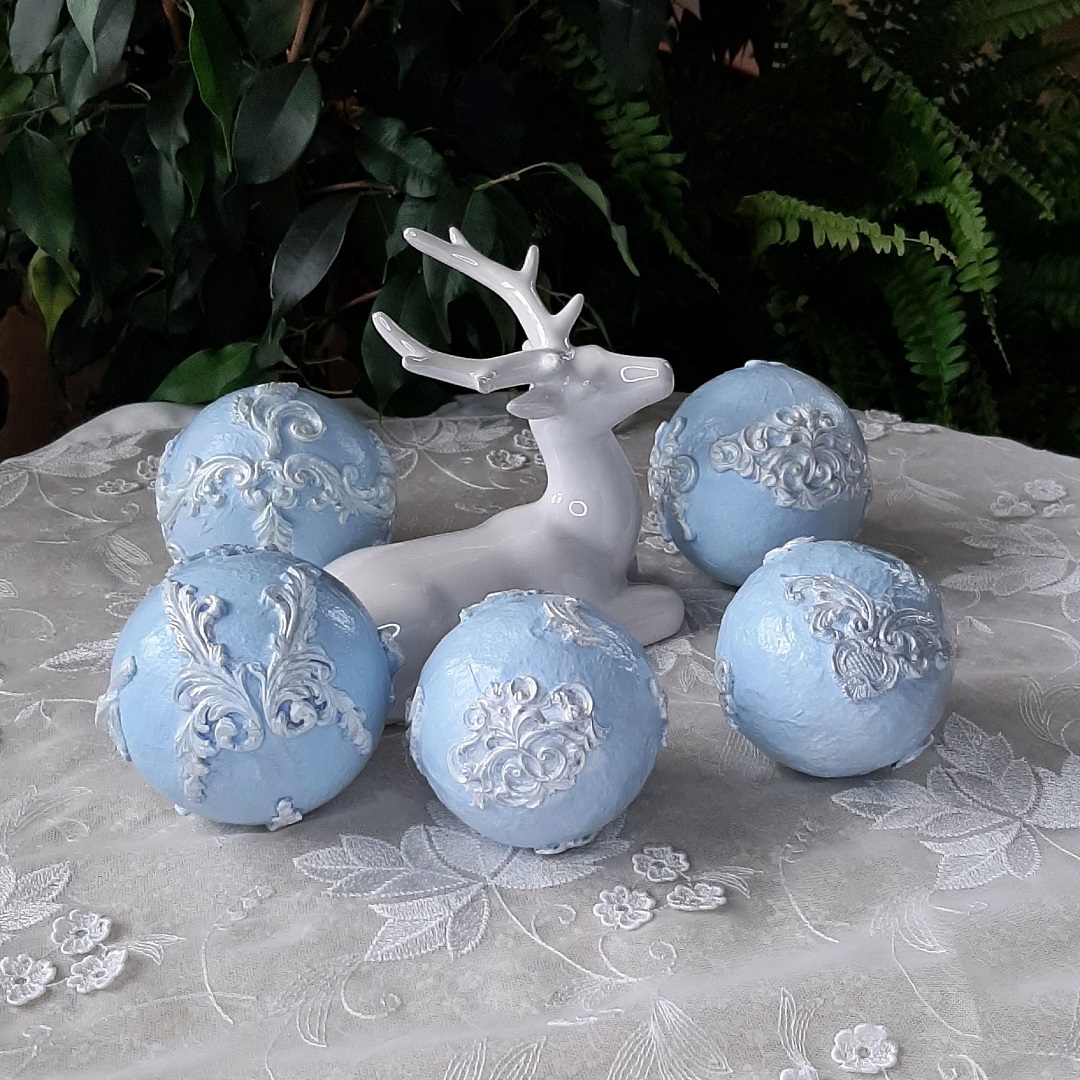 Light blue decorative balls for bowl Decorative object Bowl | Inspire ...
