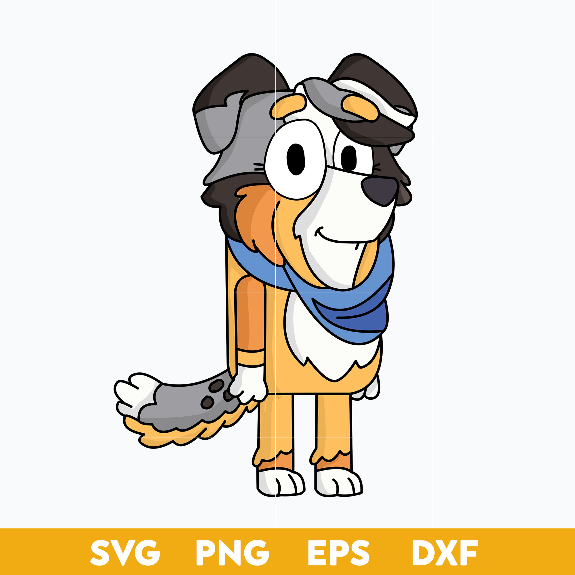 Winton Bluey Outline Svg, Bluey Svg, Cartoon Svg Png Dxf Eps File. | US