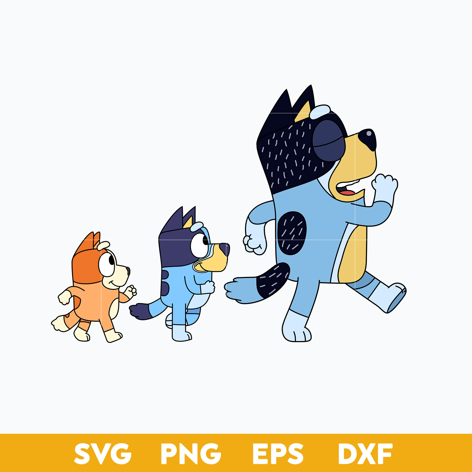 Cartoon Bluey Family SVG, Bluey SVG, Cartoon SVG Digital Fil | Inspire ...