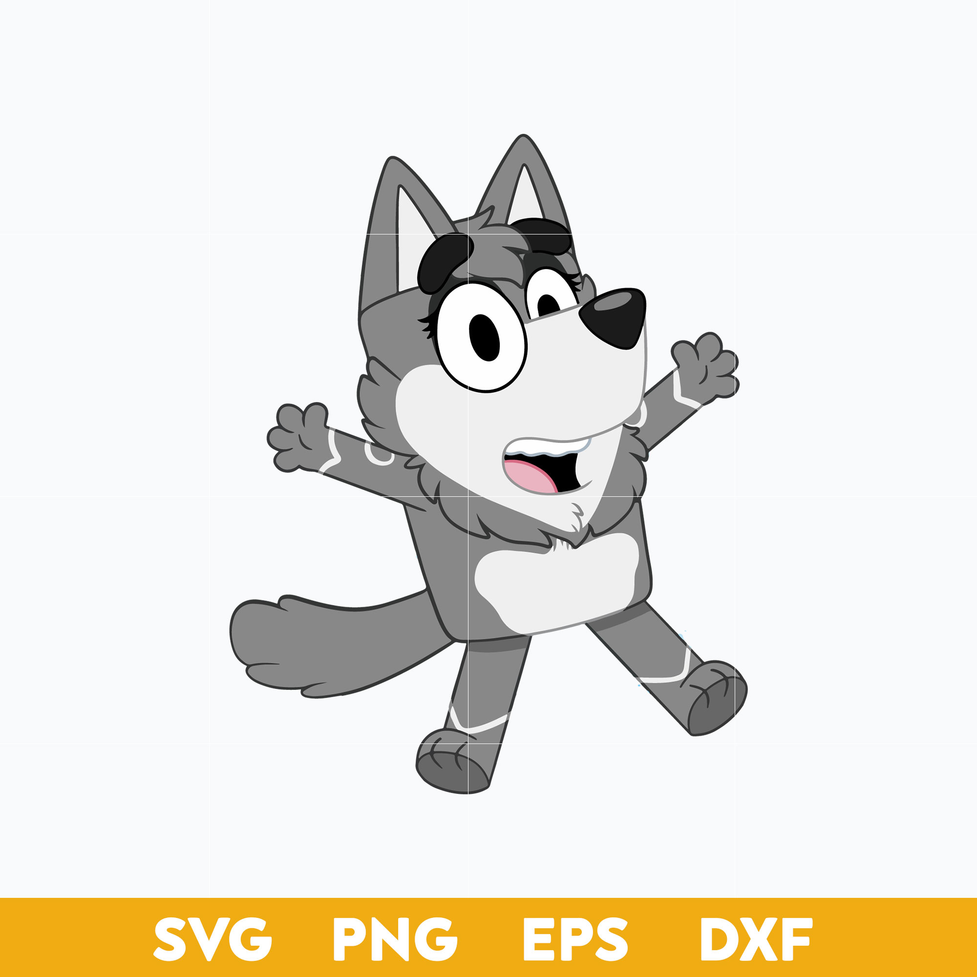 Bluey Wolf SVG, Bluey SVG, Cartoon SVG PNG DXF EPS Digital F | Inspire ...