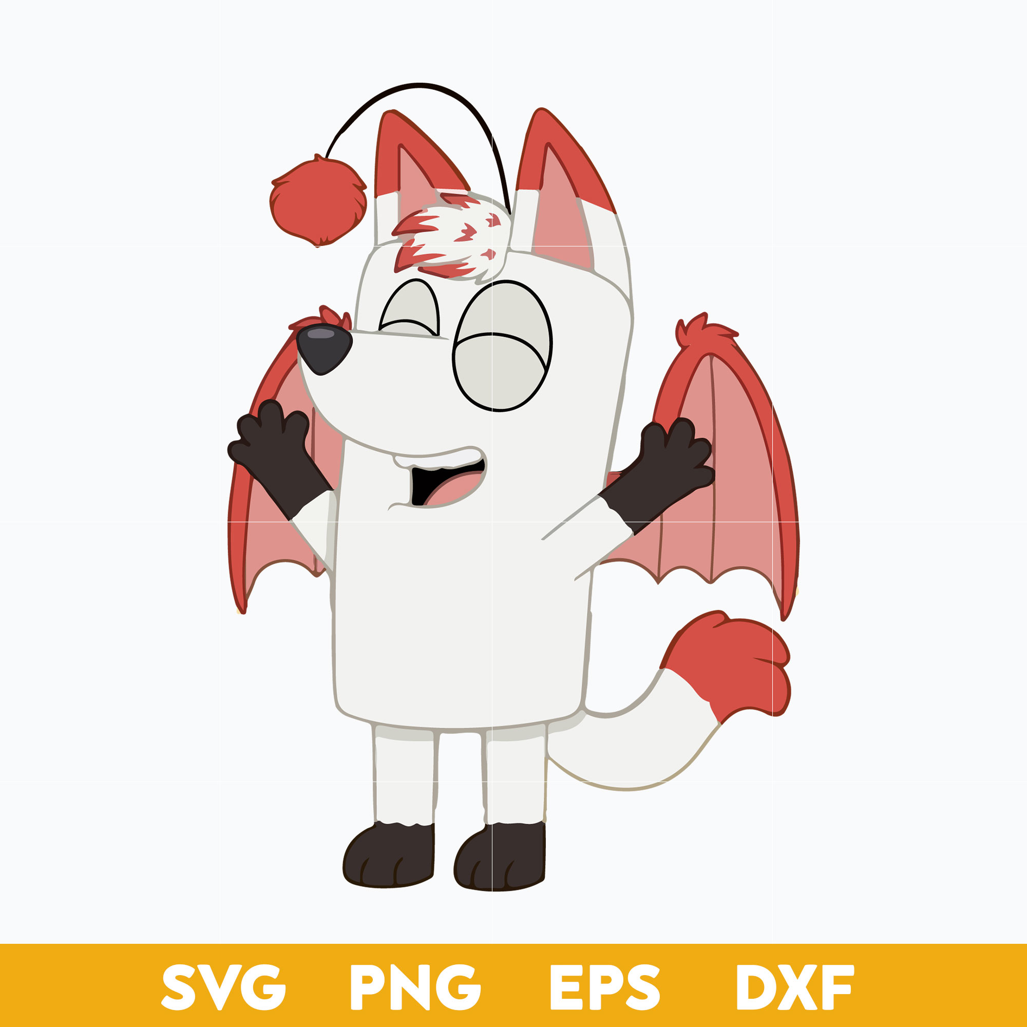 Bluey Heeler Moogle Fox SVG, Bluey SVG, Cartoon SVG File. | Inspire Uplift