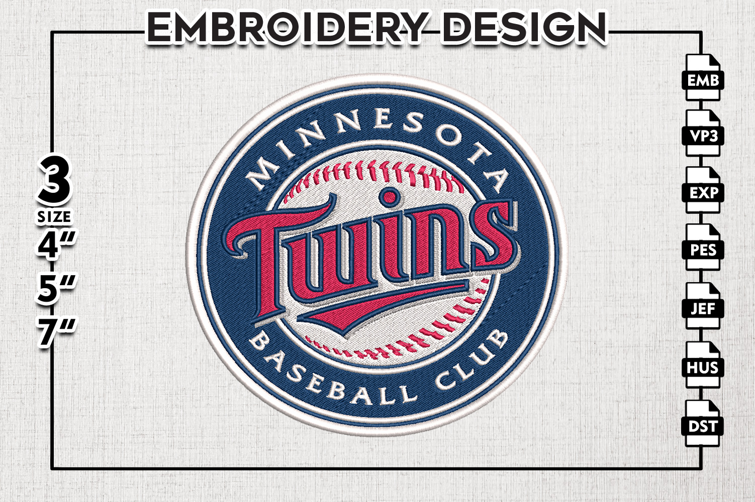 Minnesota Twins Embroidery Design, Minnesota Twins Baseball | Inspire ...